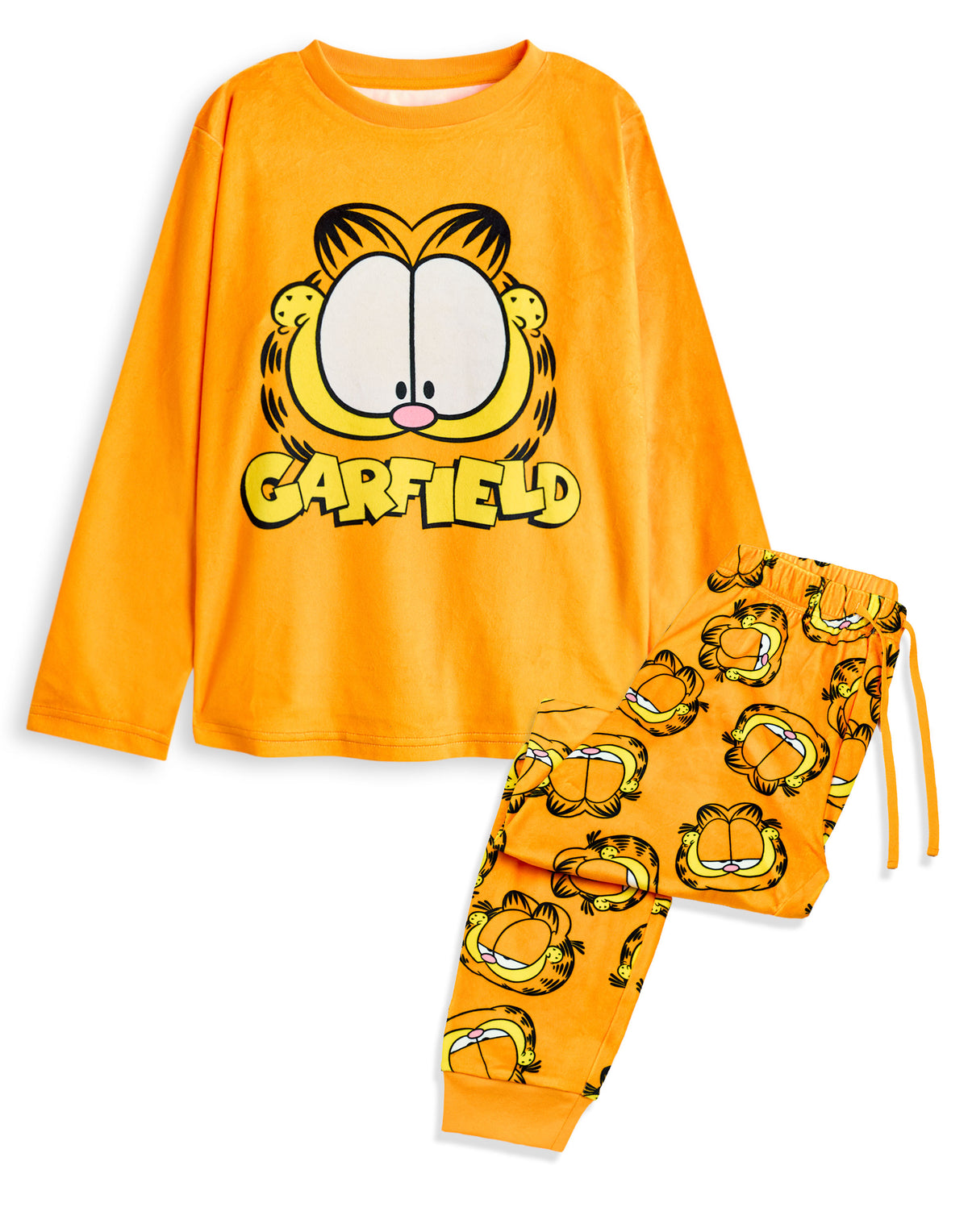 Garfield Womens Orange Fleece Pyjamas — Vanilla Underground