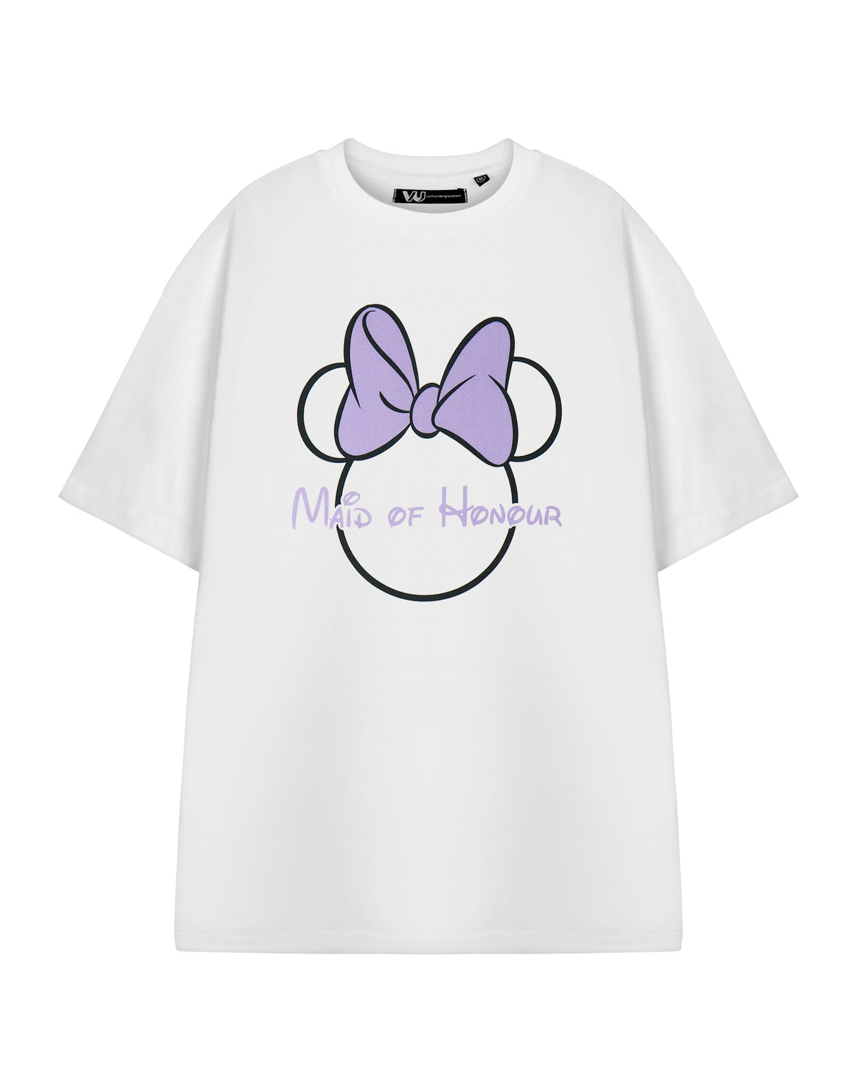 Disney Minnie Mouse Maid Of Honour Hen Party Womens White Short Sleeve ...