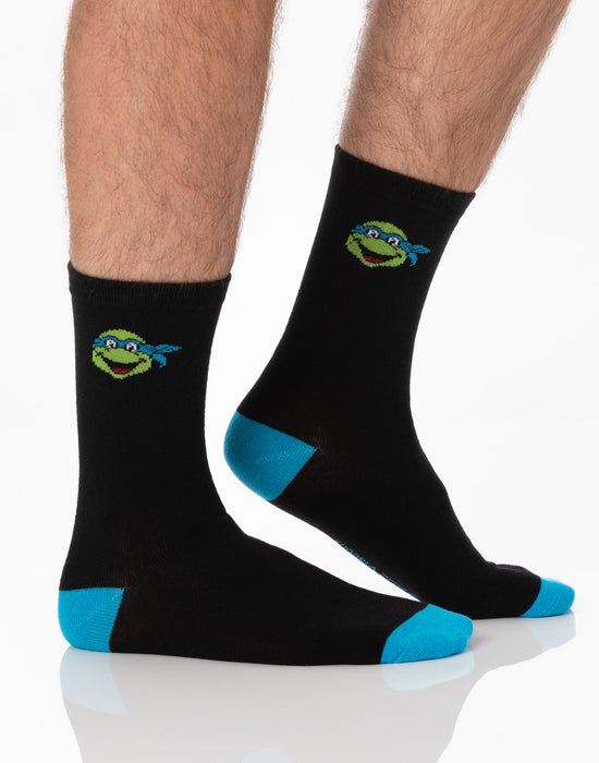 Teenage Mutant Ninja Turtles Mens Black Calf Socks Set of 5 — Vanilla ...