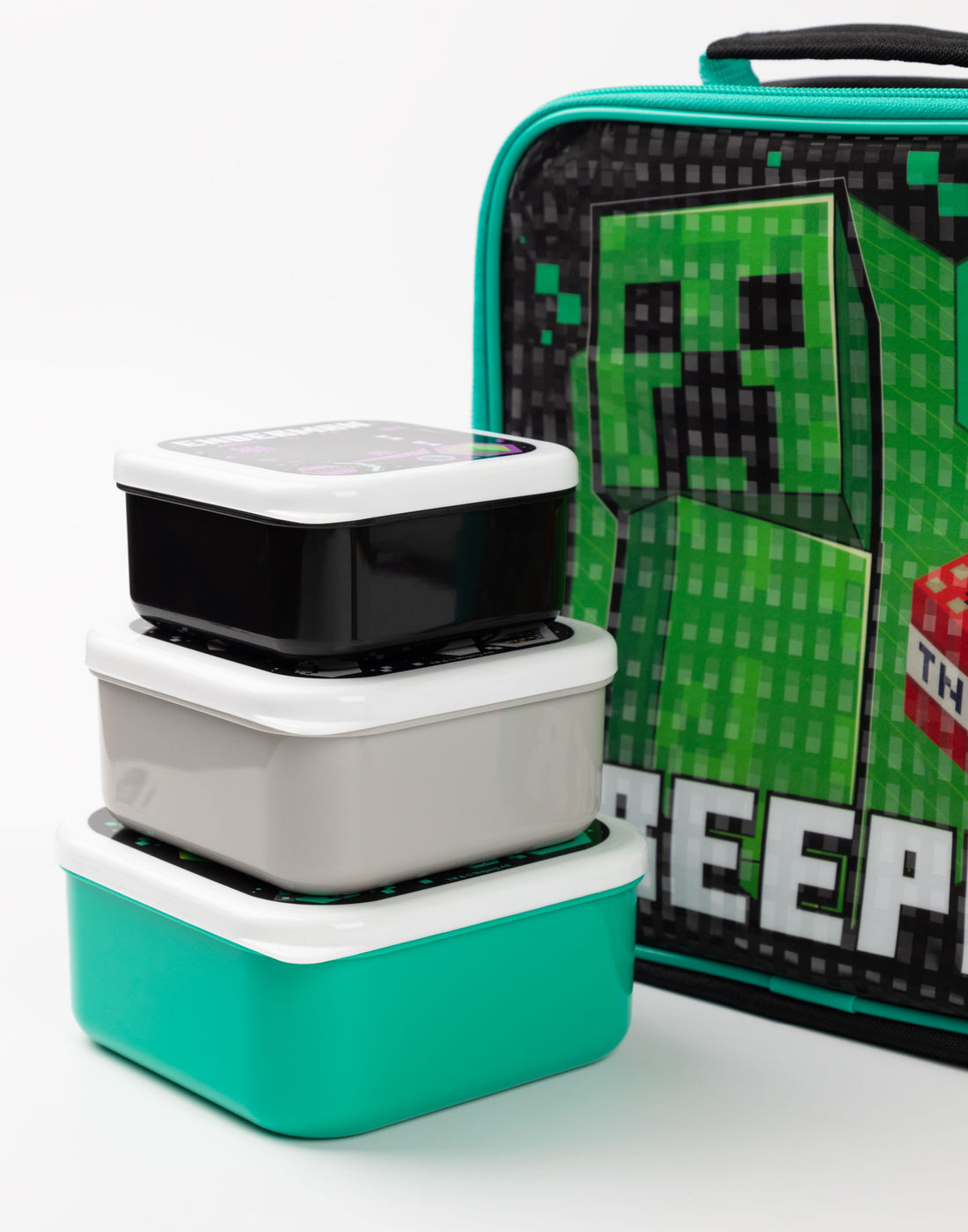 Minecraft Creeper Lunch Bag, Snack Pot, Water Bottle Set — Vanilla ...