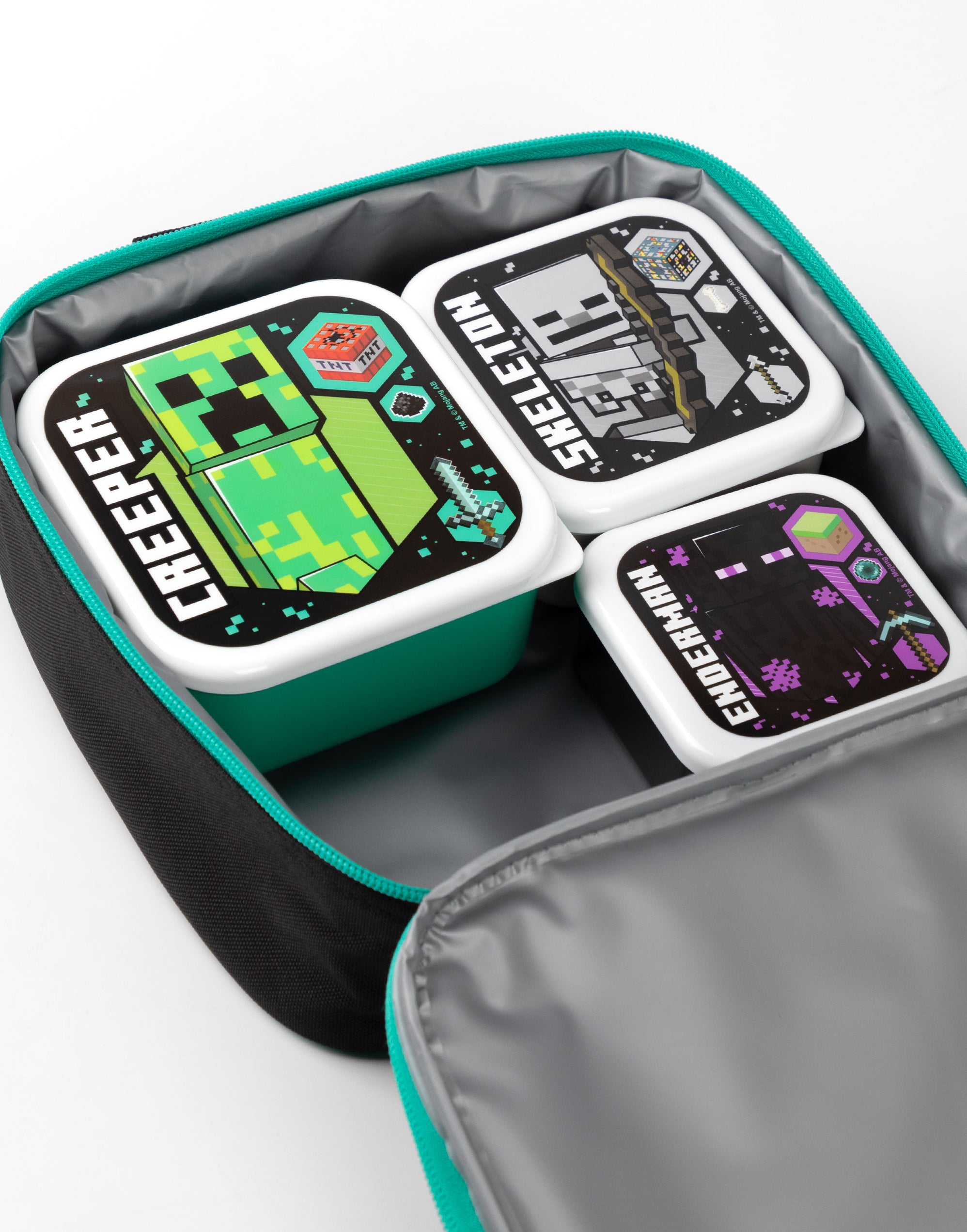 Minecraft Creeper Lunch Bag, Snack Pot, Water Bottle Set — Vanilla ...