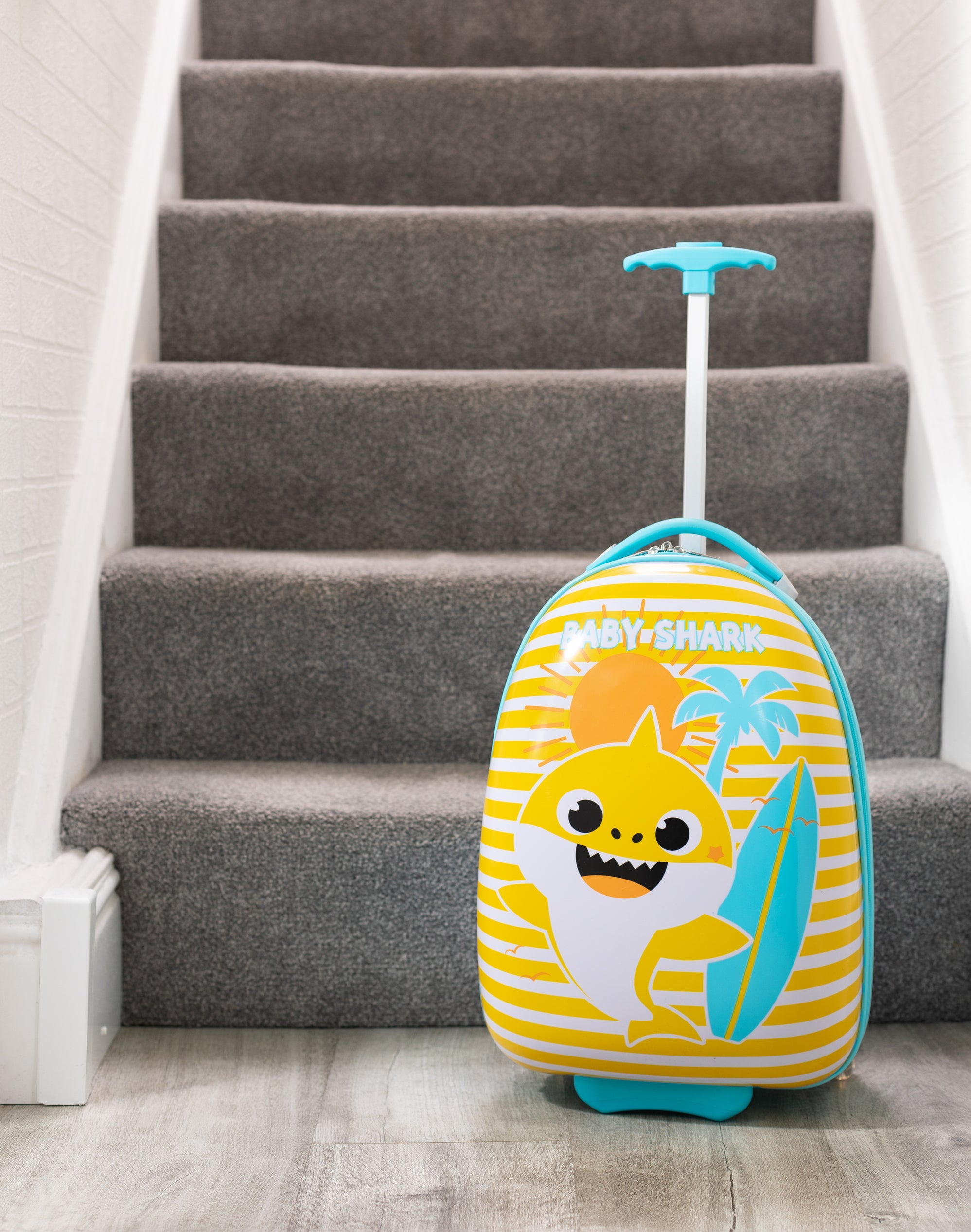 Baby Shark Kids Blue Yellow Suitcase — Vanilla Underground