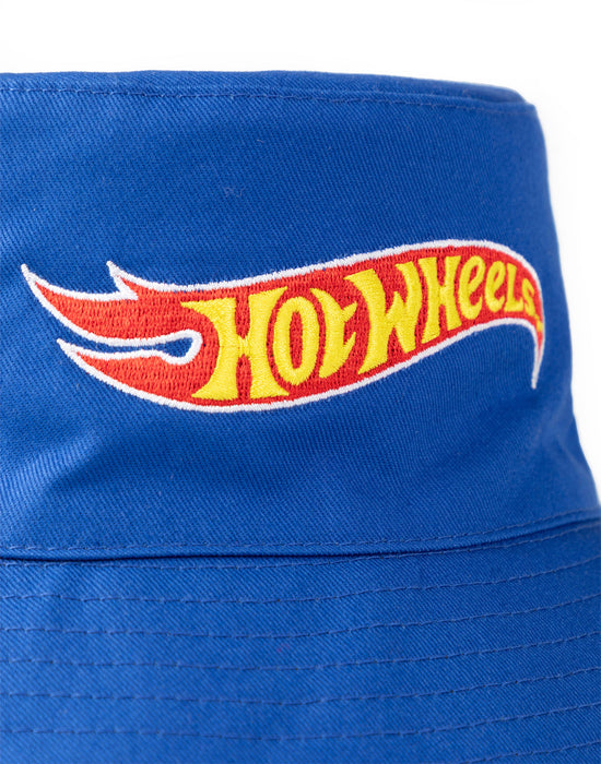 Hot Wheels Logo & Checkerboard Mens Reversible Bucket Hat — Vanilla ...