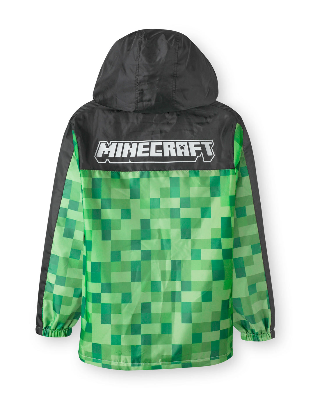 Minecraft Boys Creeper Fleece Lined Raincoat Jacket — Vanilla Underground