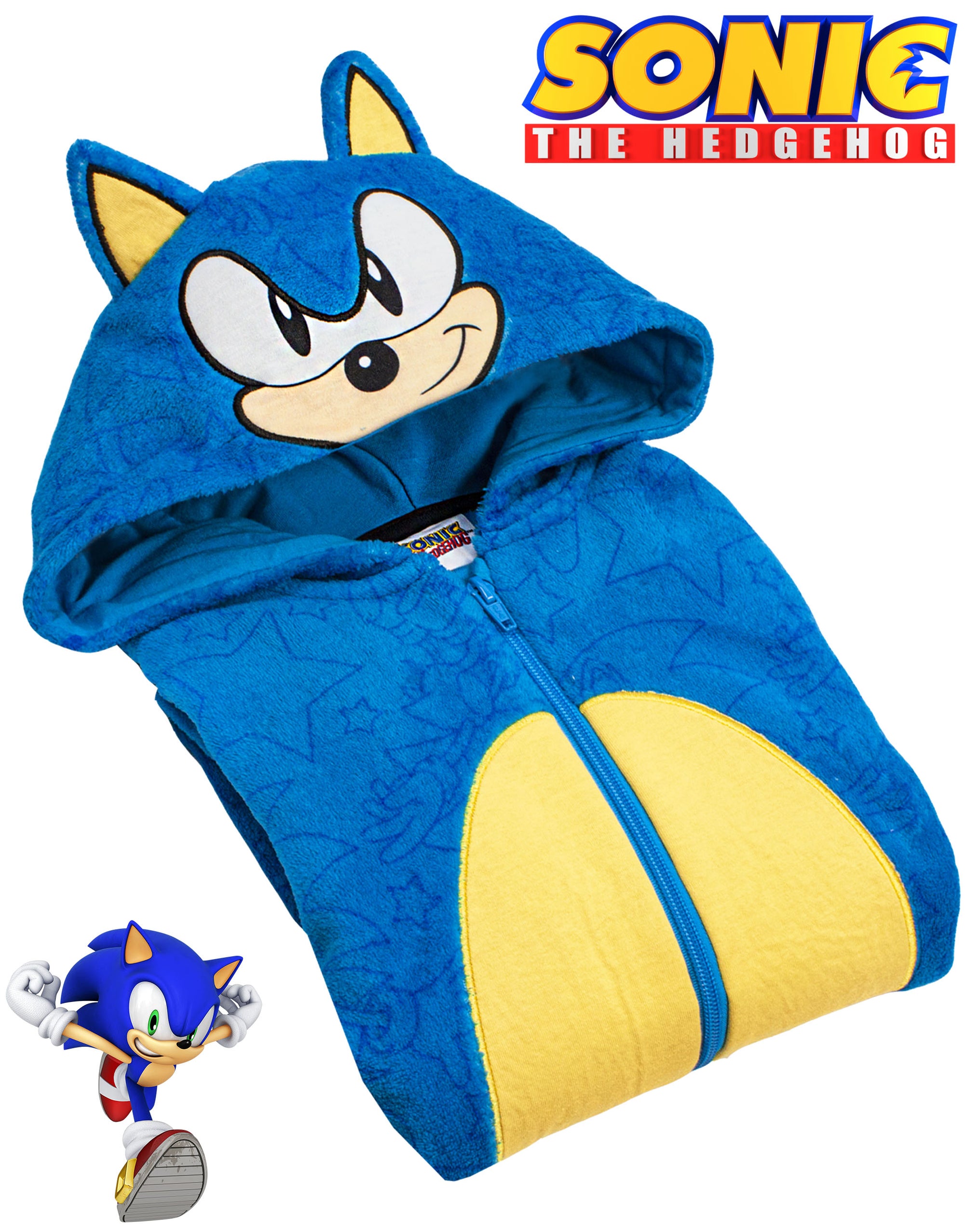 Sonic the Hedgehog Sonic Novelty 3D Dress-Up Style Unisex Kids Blue On ...