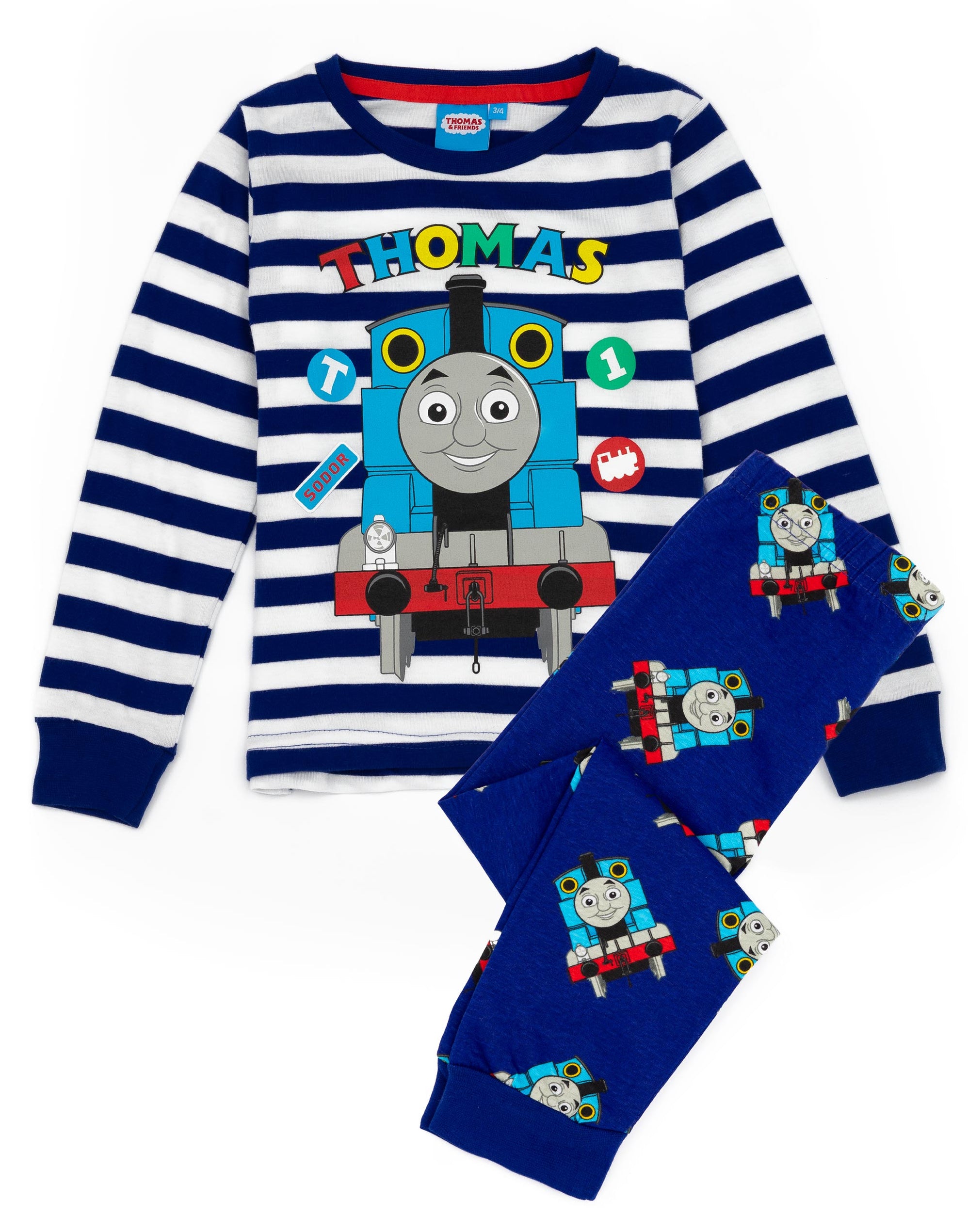 Thomas And Friends Boys Pyjamas Long OR Short Bottoms Options - Blue ...