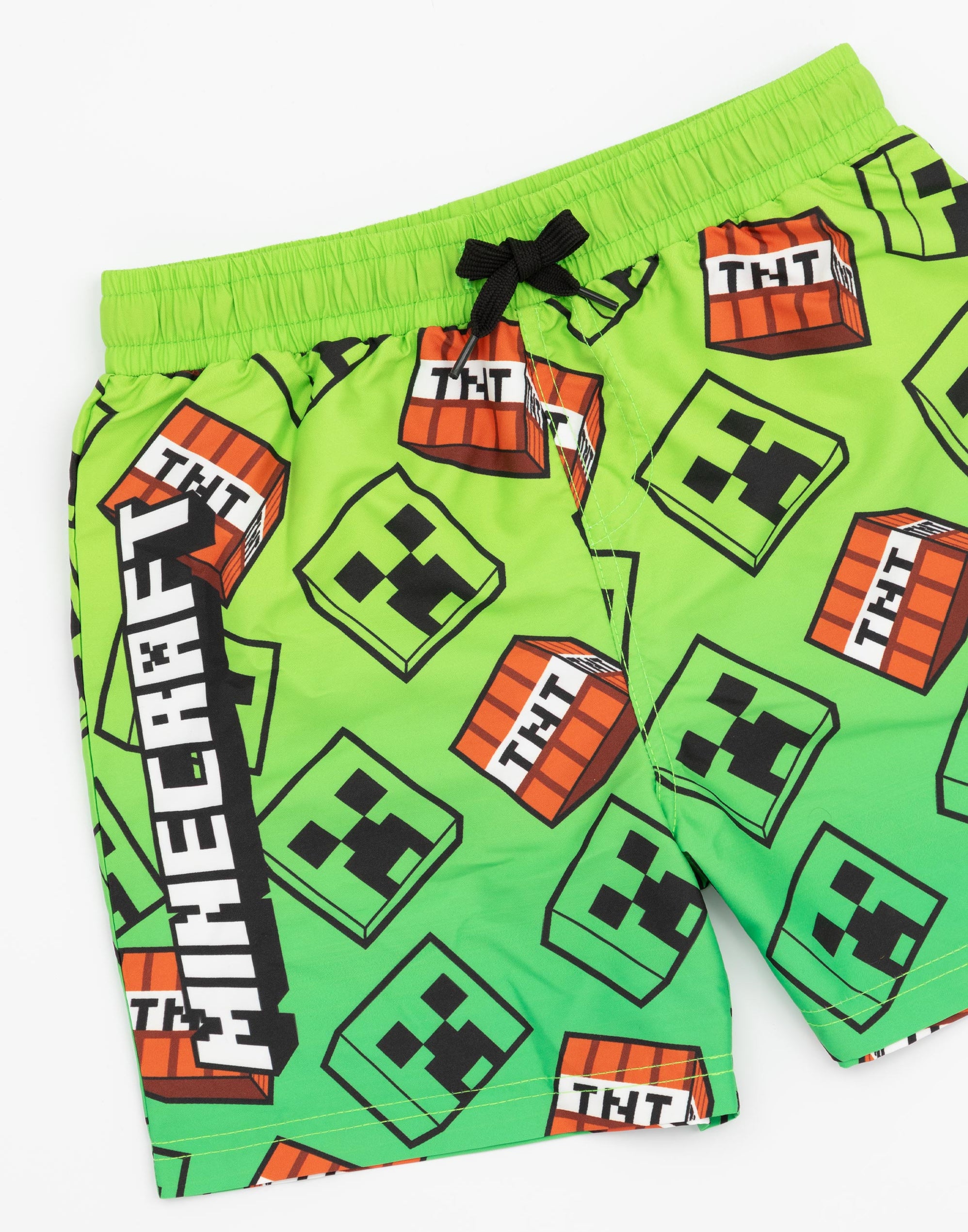 Minecraft Boys Green Creeper Swim Shorts — Vanilla Underground