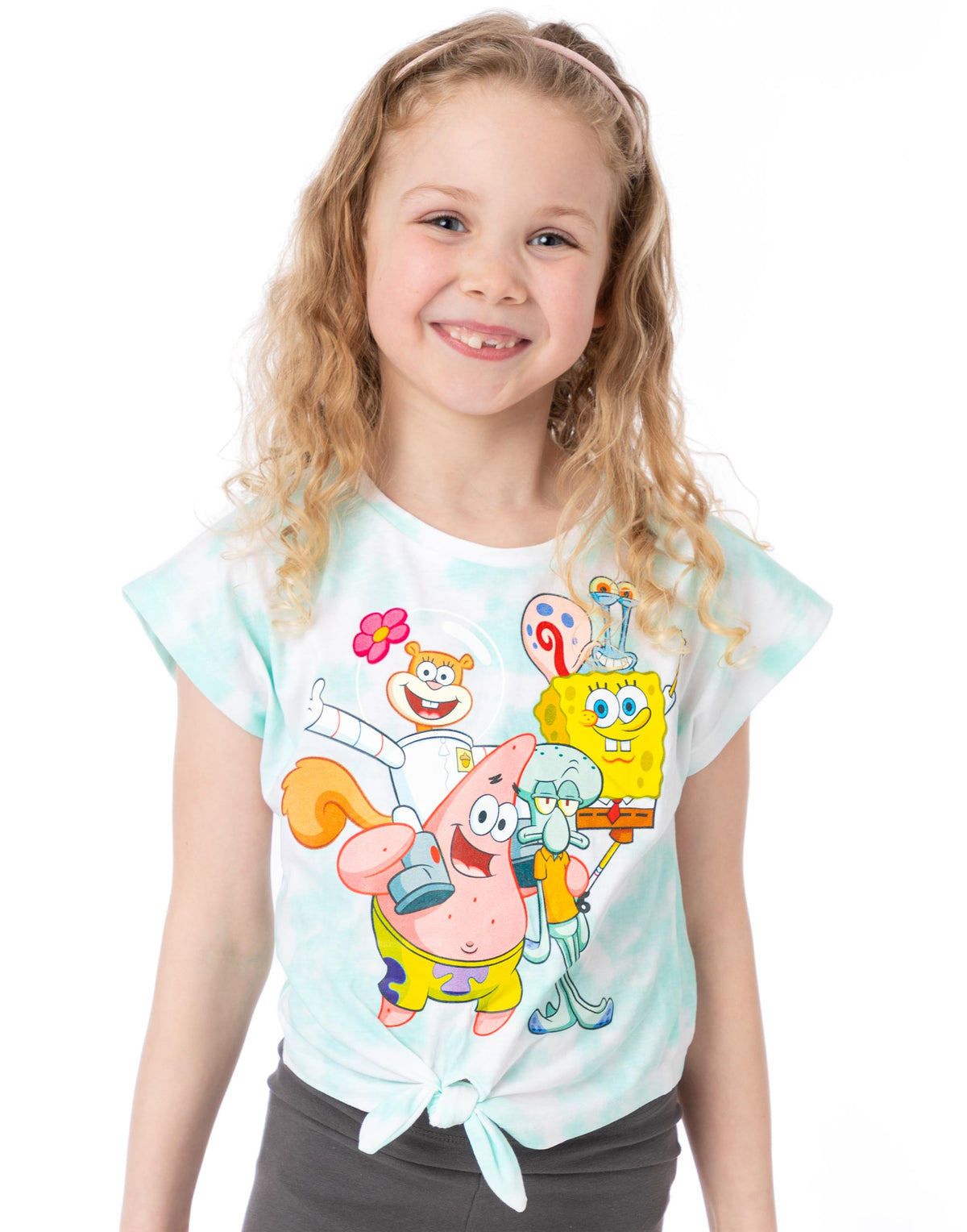 SpongeBob SquarePants Girls Tie Front Top — Vanilla Underground