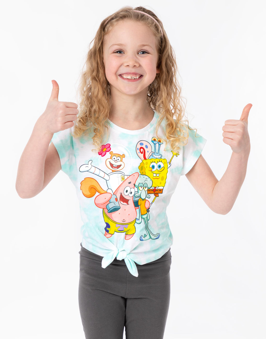 SpongeBob SquarePants Girls Tie Front Top — Vanilla Underground