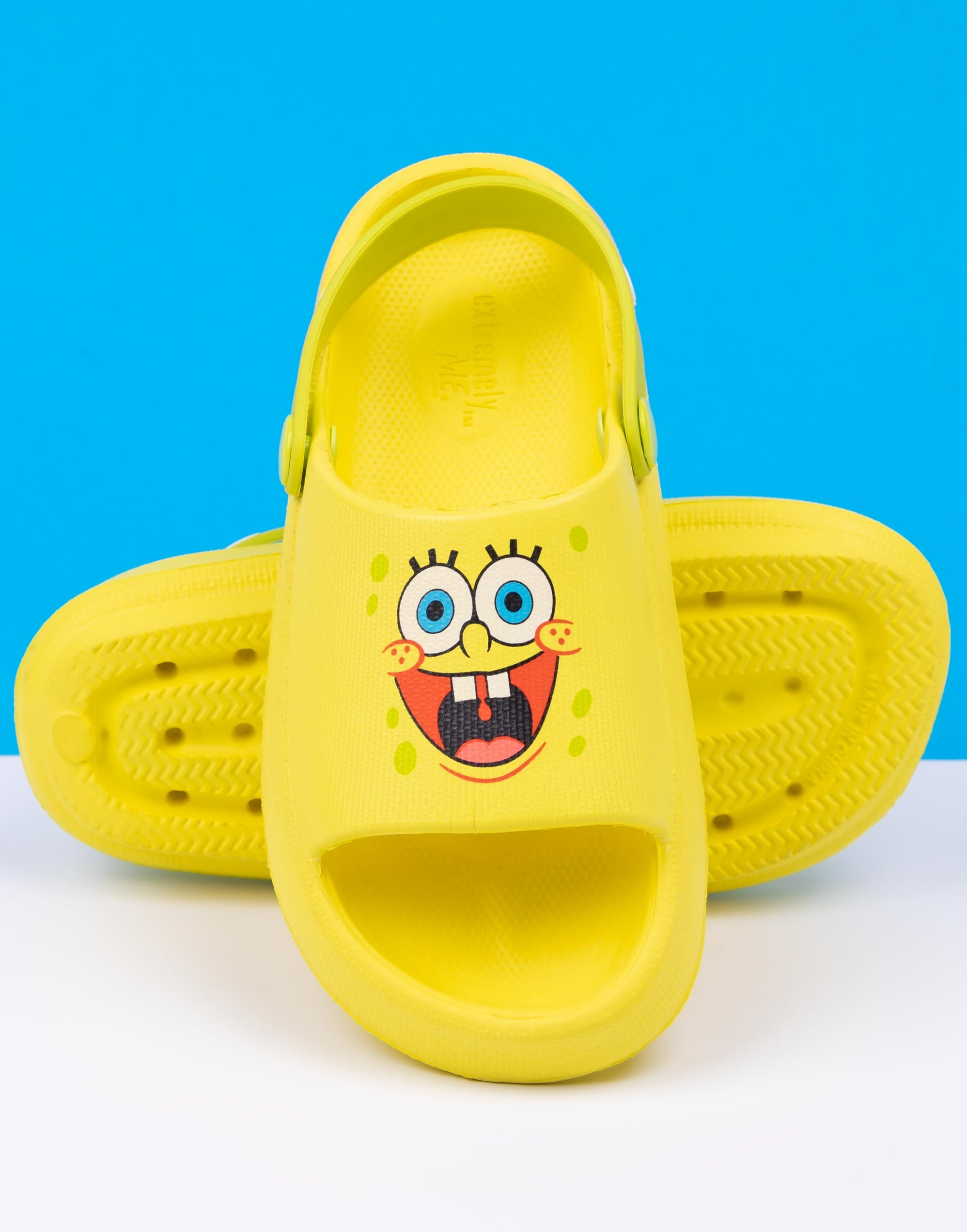 SpongeBob SquarePants Sliders Kids Yellow Animated Character Sandals ...