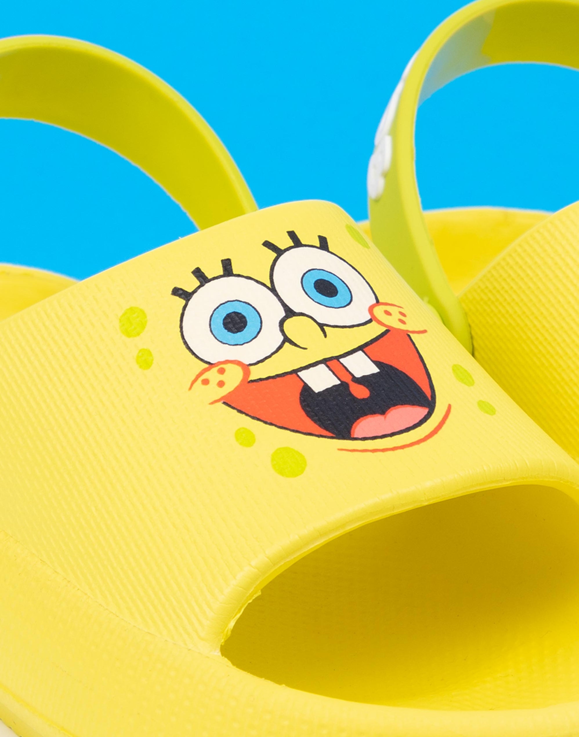 SpongeBob SquarePants Sliders Kids Yellow Animated Character Sandals ...