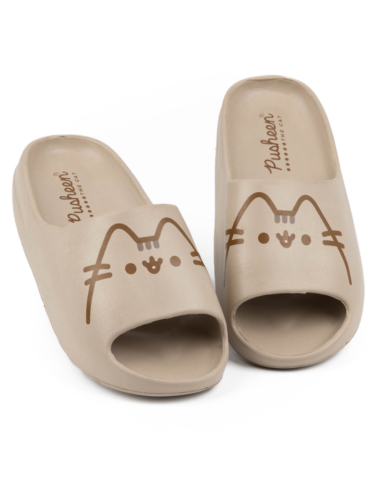 Pusheen The Cat Girls Cartoon Cat Summer Sliders Shoes — Vanilla ...