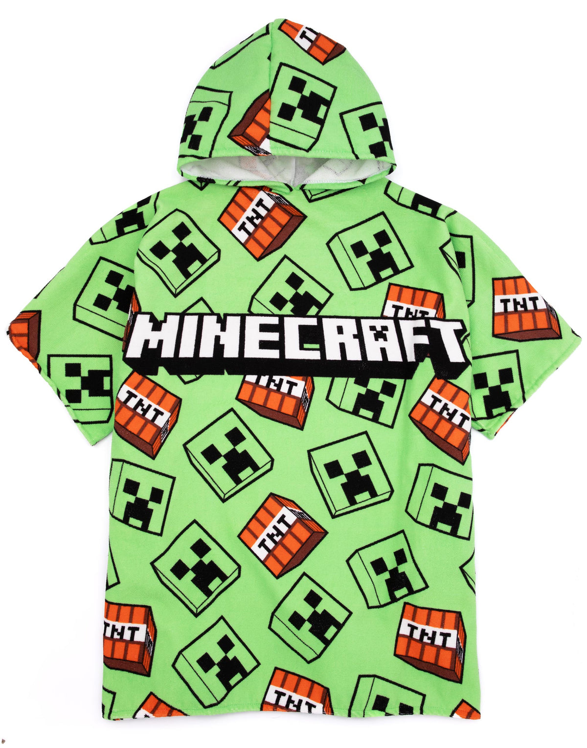Minecraft Towel Boys Kids Green Creeper Swimwear Poncho — Vanilla ...