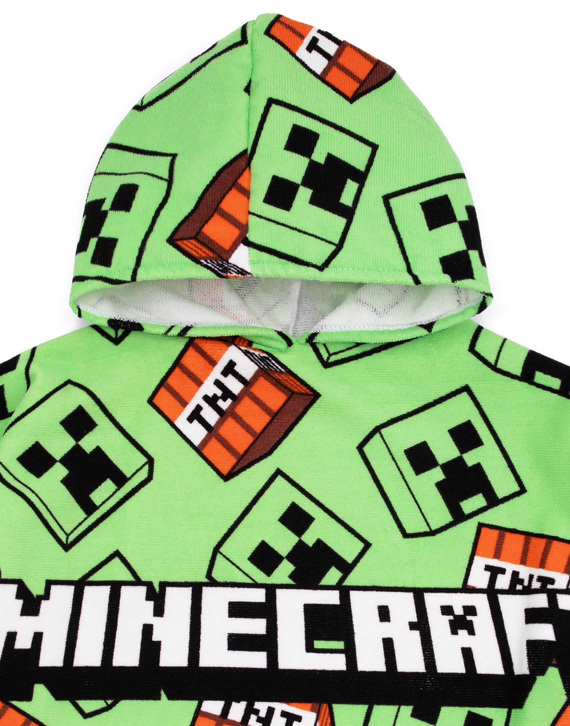 Minecraft Towel Boys Kids Green Creeper Swimwear Poncho — Vanilla ...
