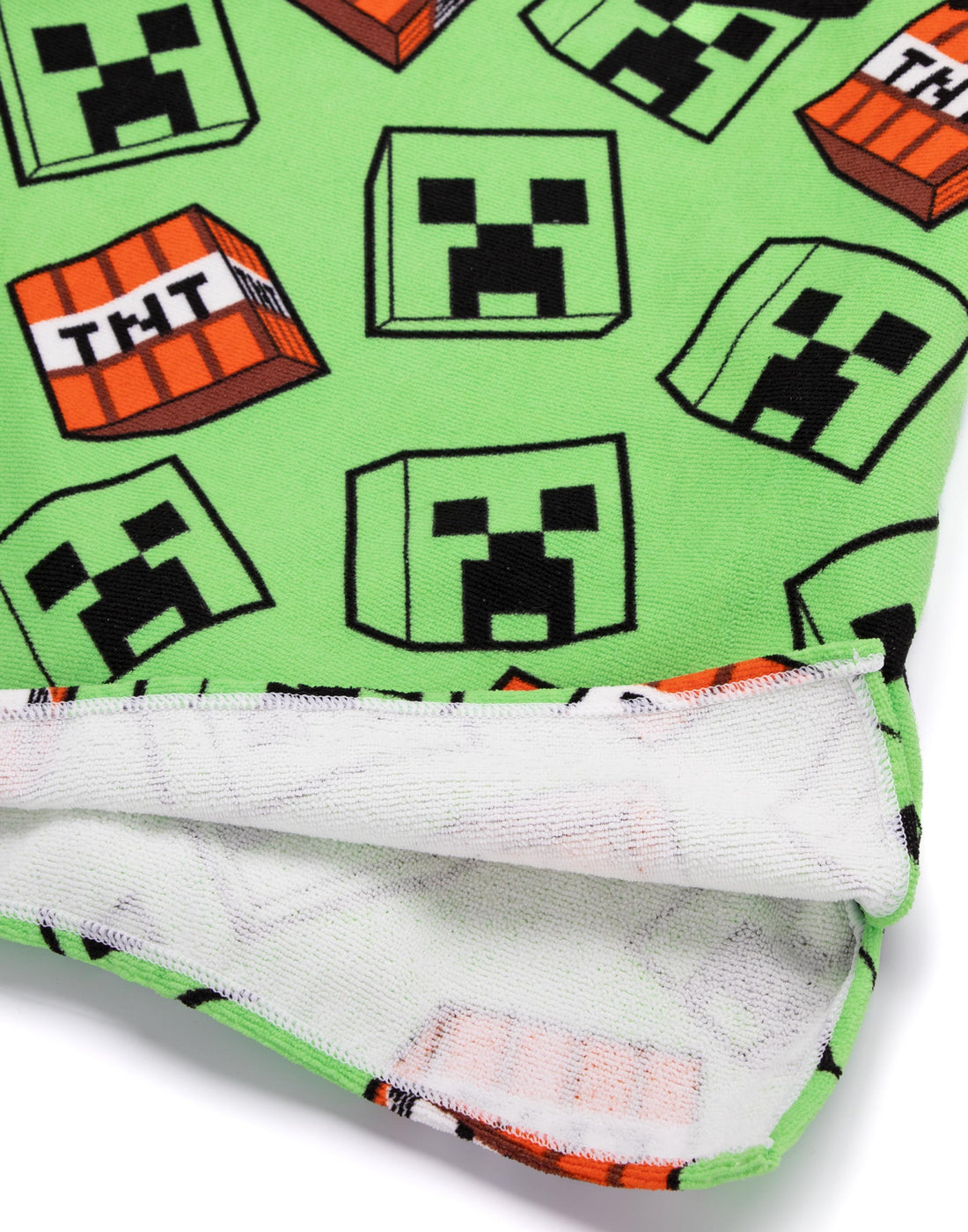 Minecraft Towel Boys Kids Green Creeper Swimwear Poncho — Vanilla ...
