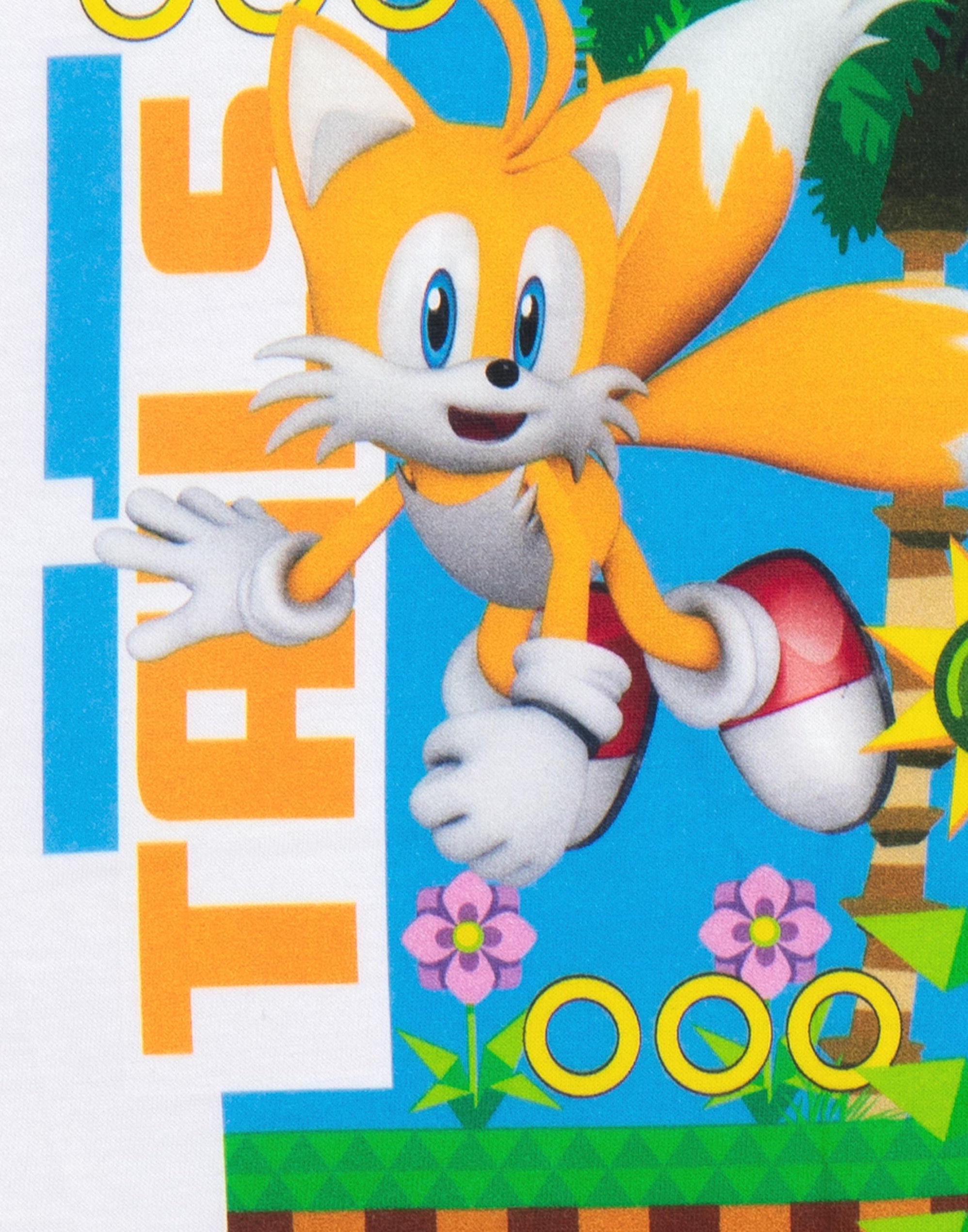 Sonic The Hedgehog Tails Kids White Short Sleeved T-Shirt — Vanilla ...