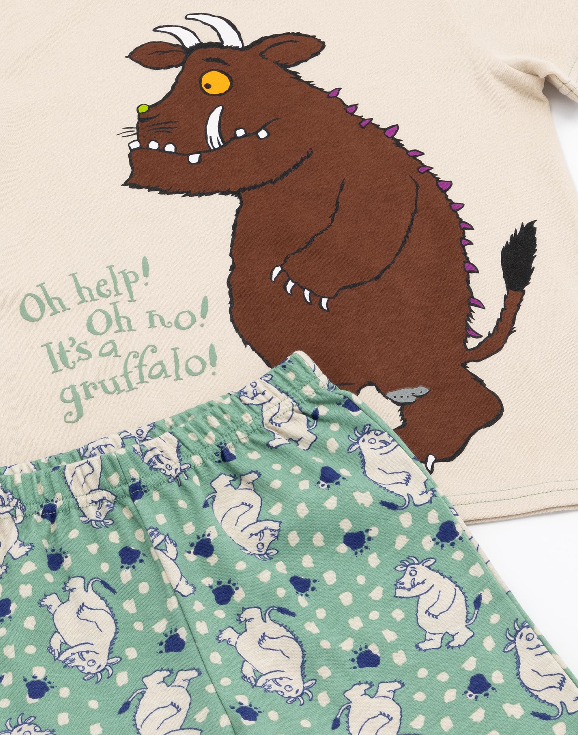 The Gruffalo Kids 2 Pack T-Shirt Shorts Pyjamas — Vanilla Underground