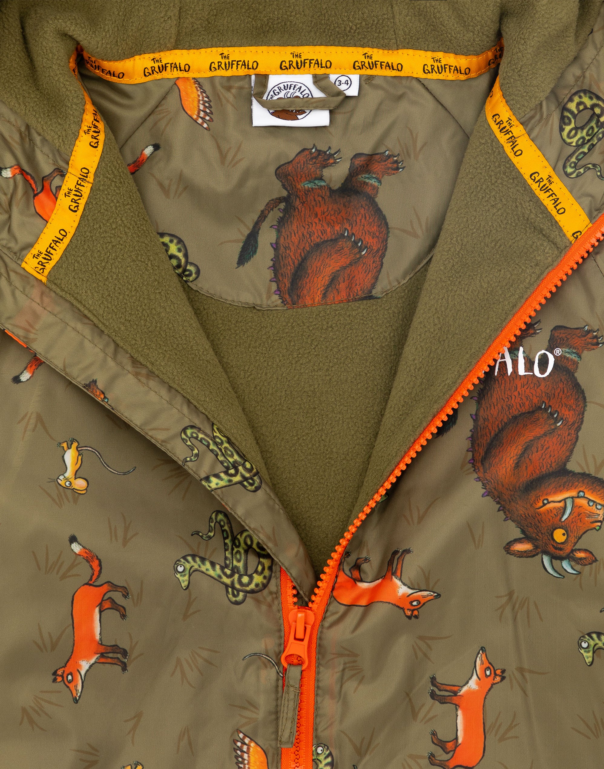 The Gruffalo Kids Waterproof All In One Puddle Suit Rain Coat — Vanilla ...