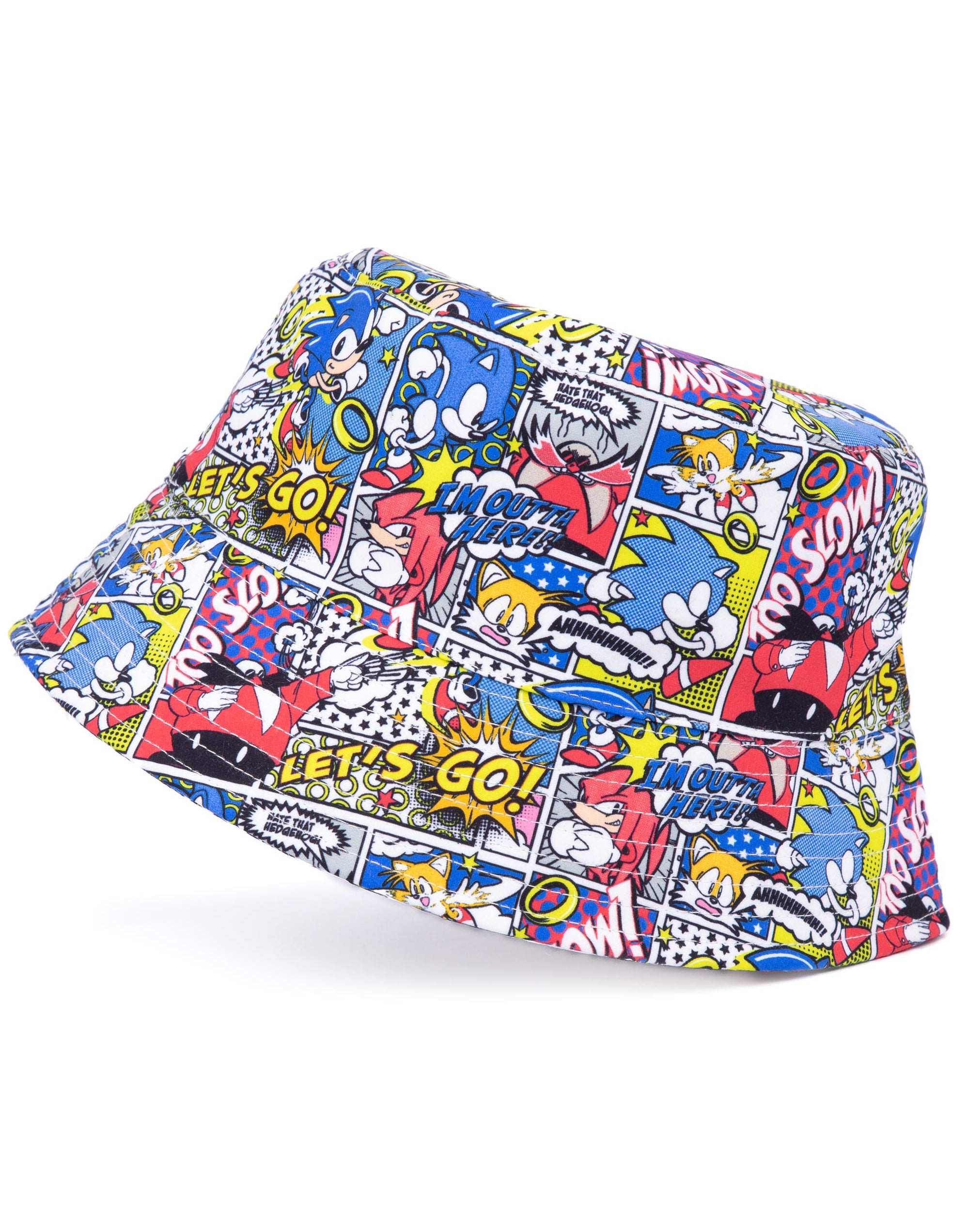 Sonic The Hedgehog Kids Comic Book Bucket Sun Hat — Vanilla Underground