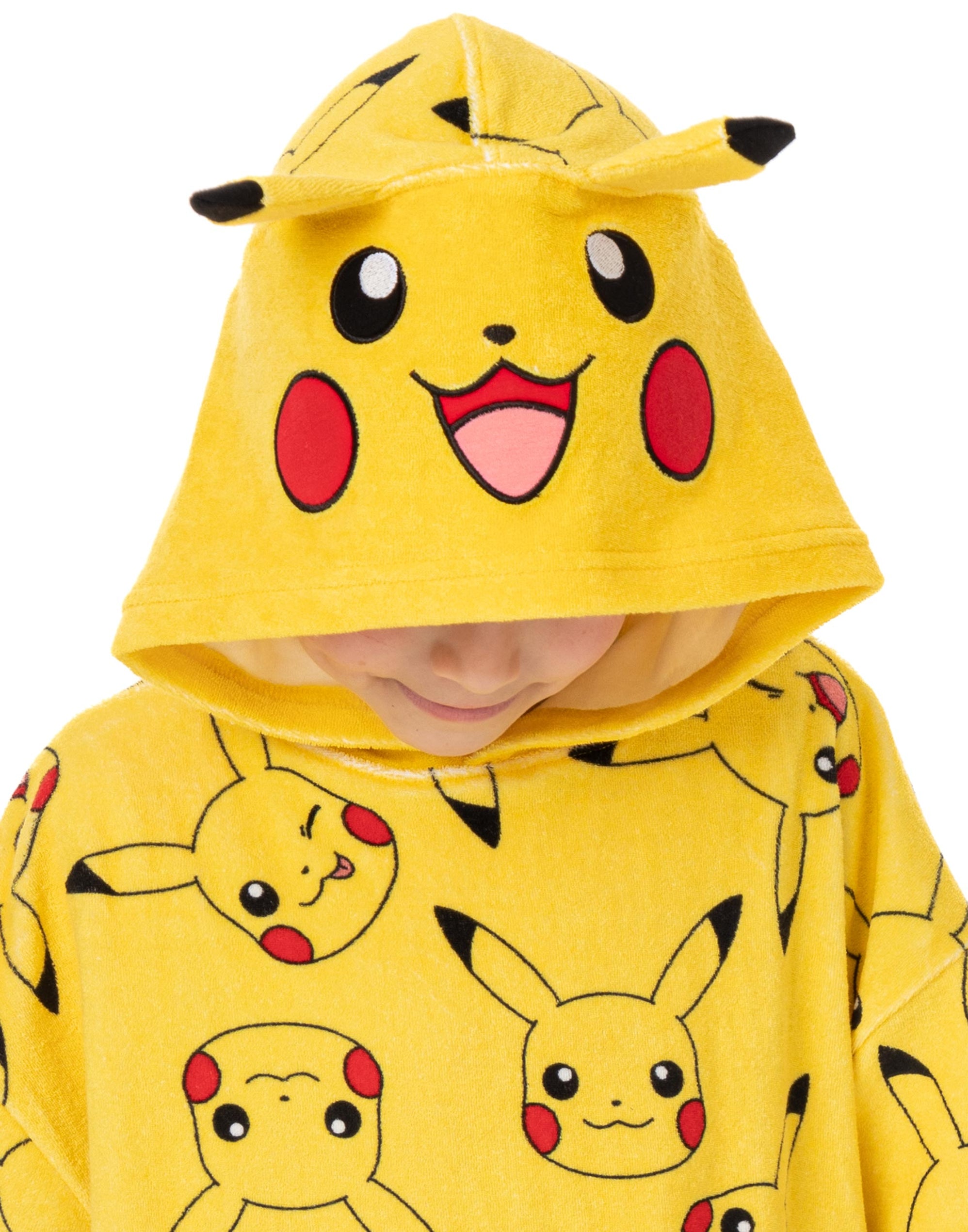 Pokemon Kids Pikachu 3D Ears Towel Poncho — Vanilla Underground