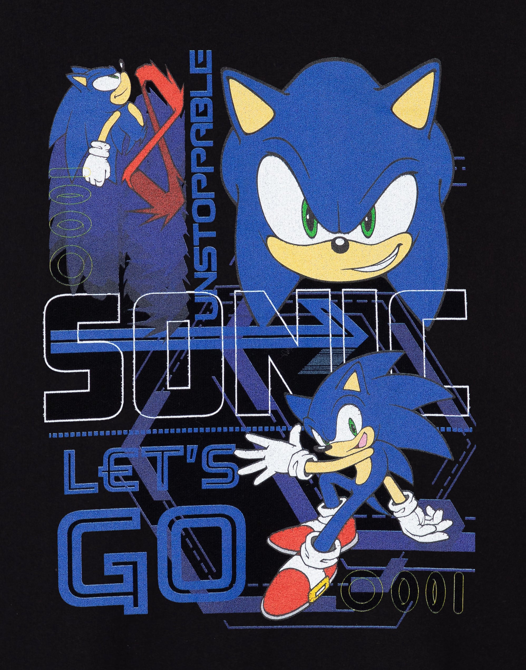 Sonic the Hedgehog Let's Go Boys Black Hoodie — Vanilla Underground