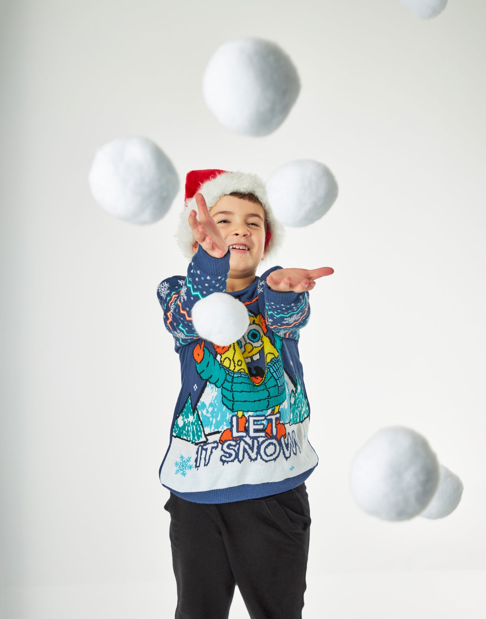 SpongeBob SquarePants Let It Snow Kids Knitted Jumper — Vanilla Underground