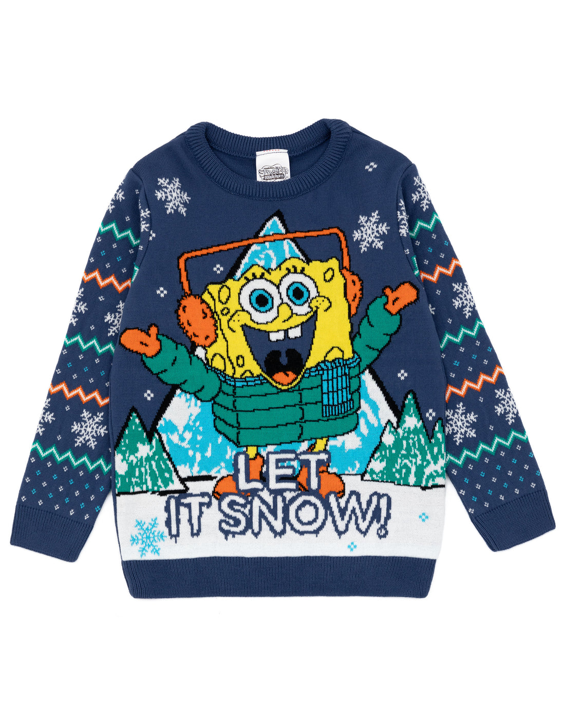 SpongeBob SquarePants Let It Snow Kids Knitted Jumper — Vanilla Underground