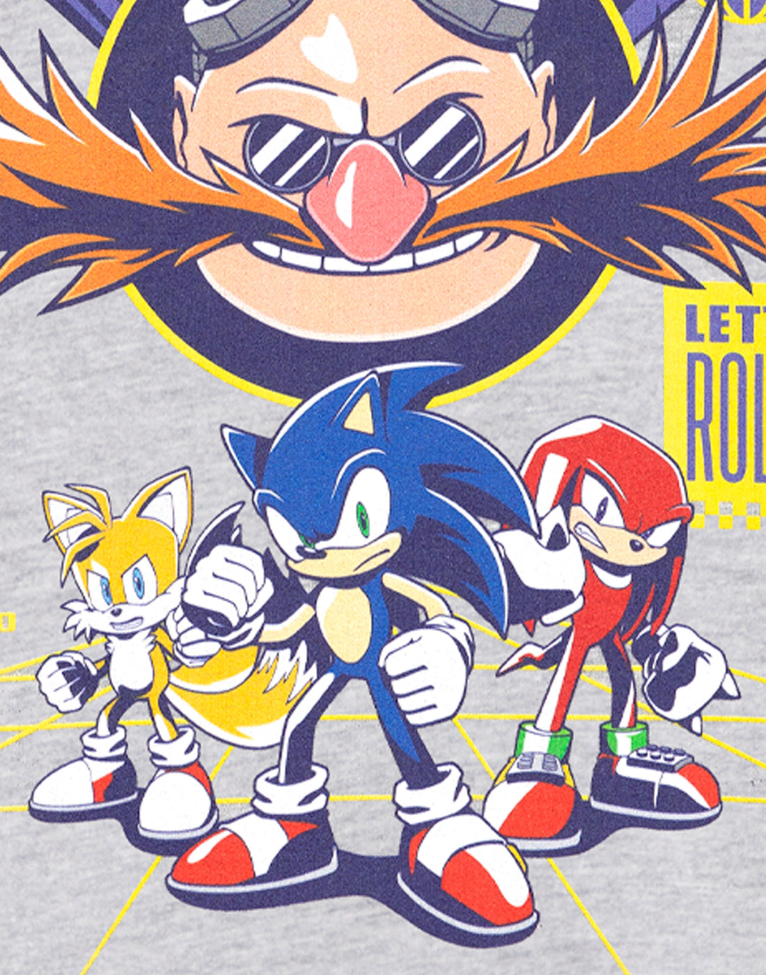 Sonic the Hedgehog Let's Roll Boys Grey Marl Hoodie — Vanilla Underground