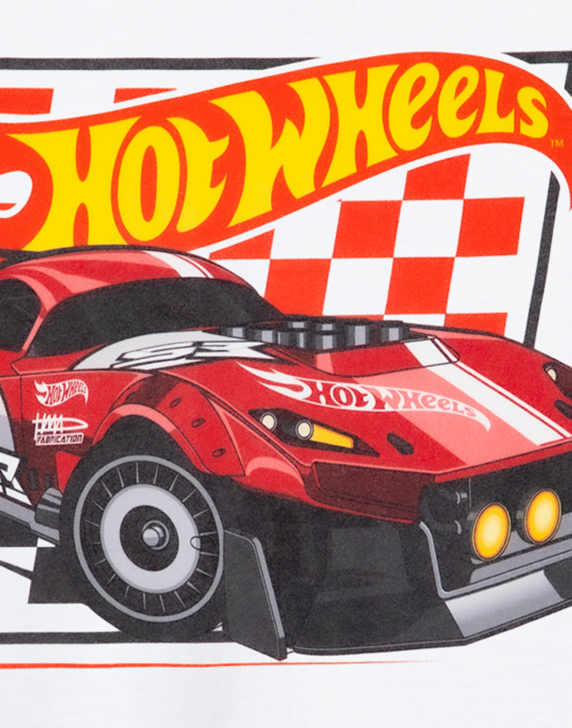 Hot Wheels Checkerboard Boys White Short Sleeved T-Shirt — Vanilla ...