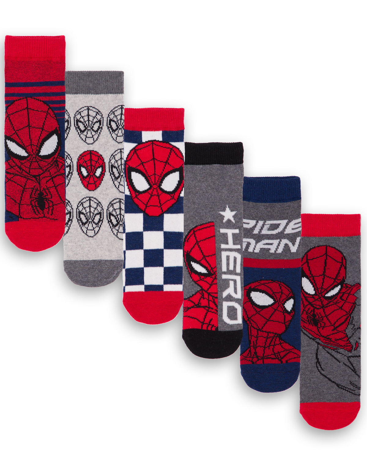 Marvel Spiderman Boys Socks - Pack of 6 — Vanilla Underground