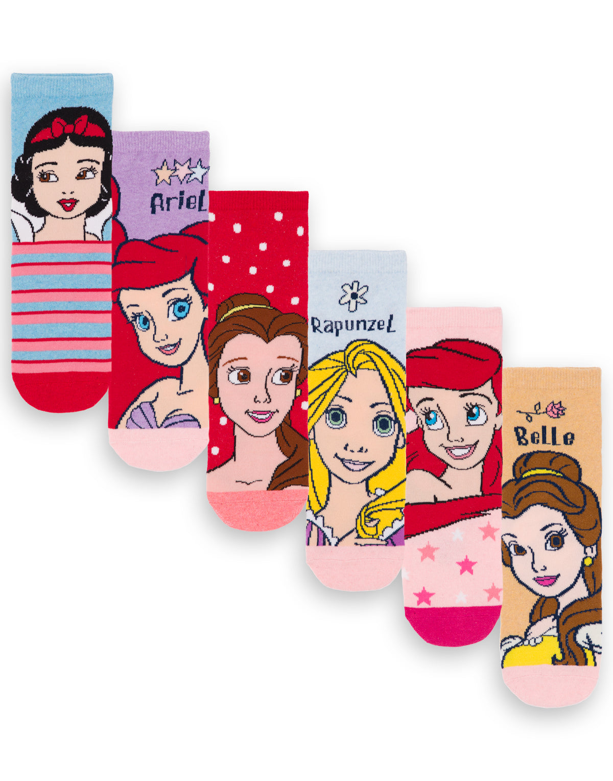 Disney Princess Girls 6 Pack Socks — Vanilla Underground