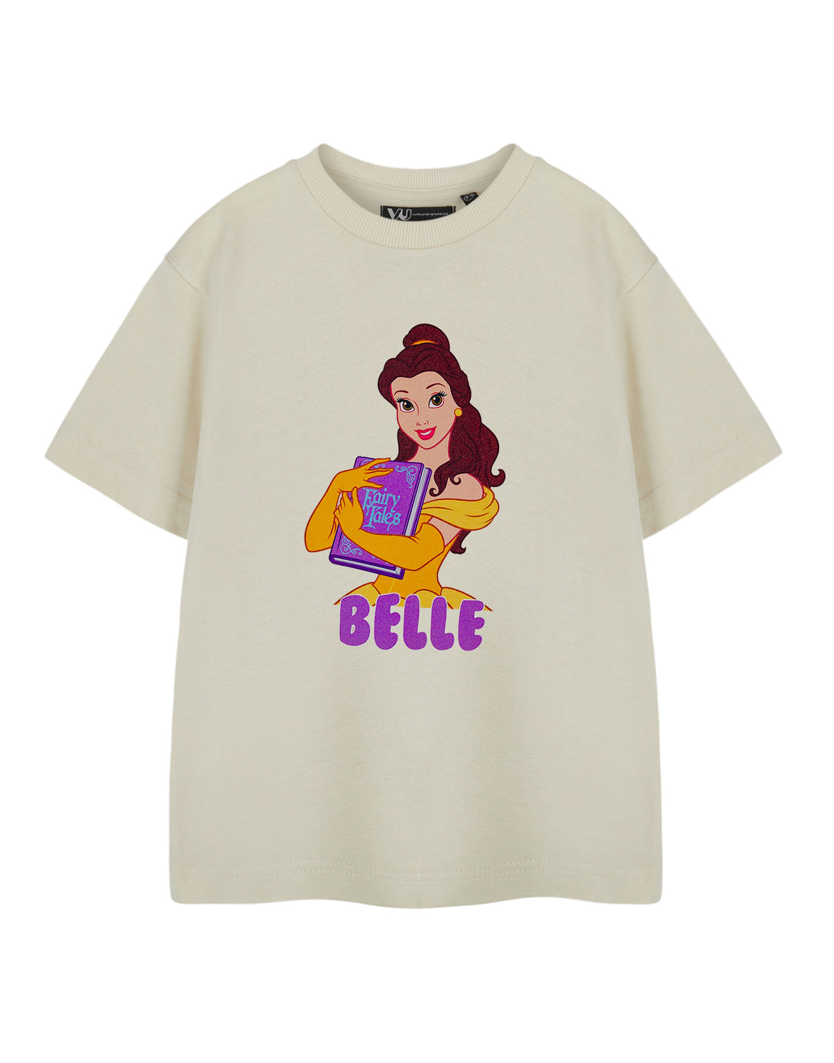 Disney Belle Girls Beige Short Sleeved T-Shirt — Vanilla Underground
