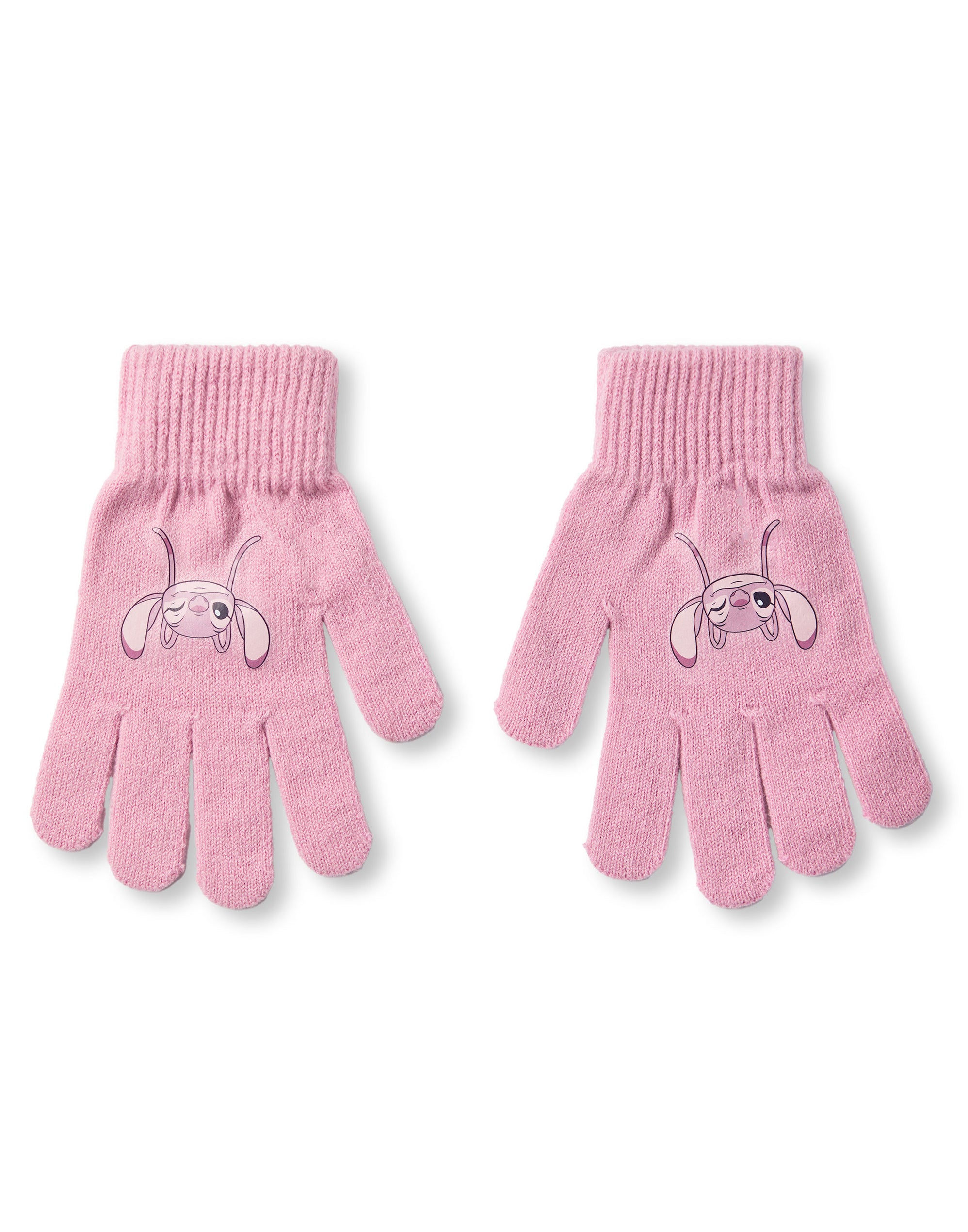 Disney Lilo & Stitch Girls Pink Beanie Hat & Gloves Set — Vanilla ...