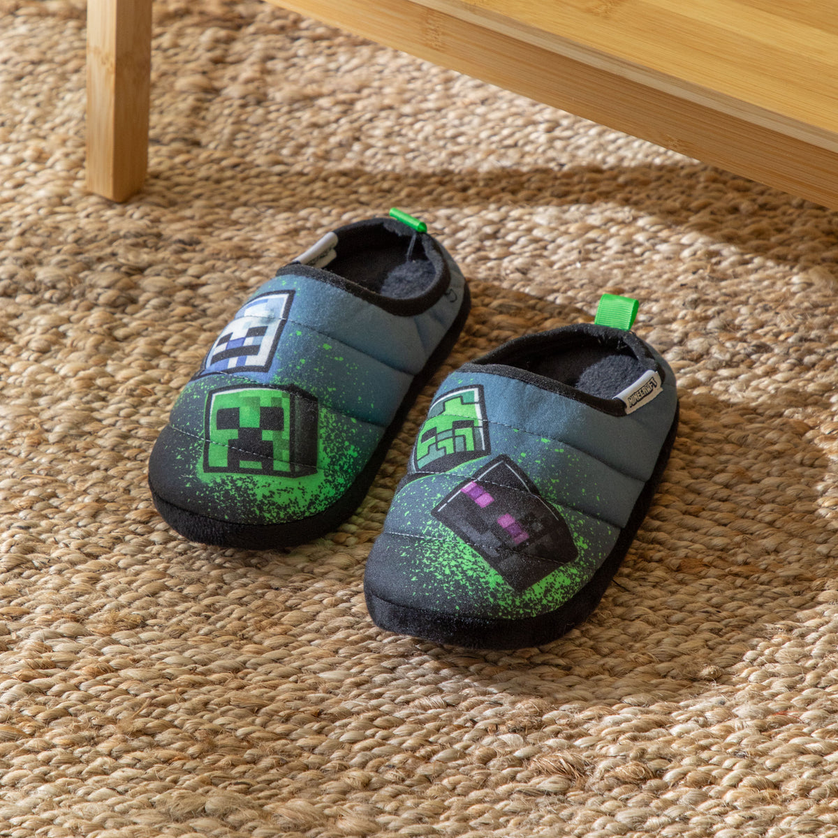 Minecraft Boys Graffiti Slip On Loafer Slippers — Vanilla Underground