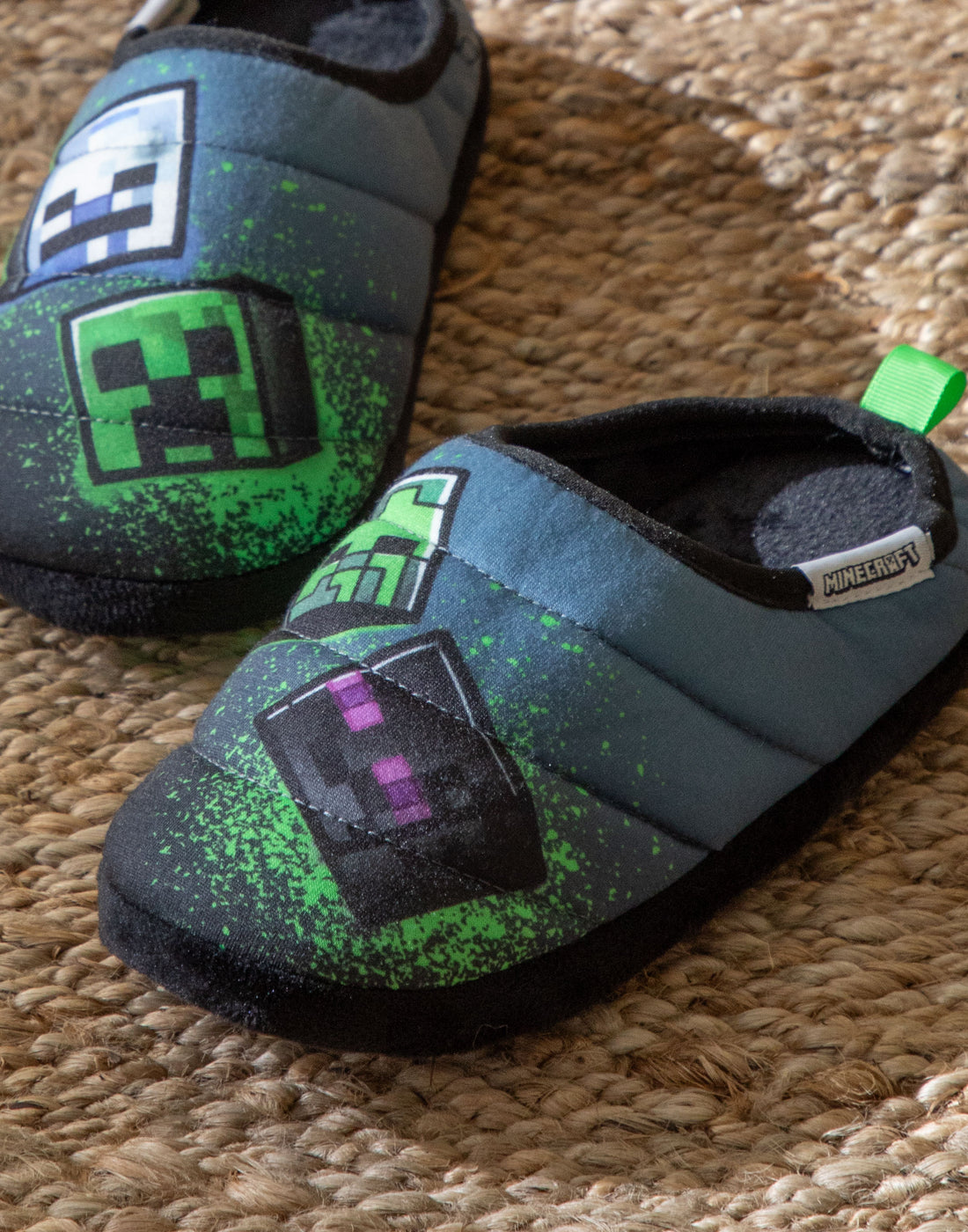 Minecraft Boys Graffiti Slip On Loafer Slippers — Vanilla Underground