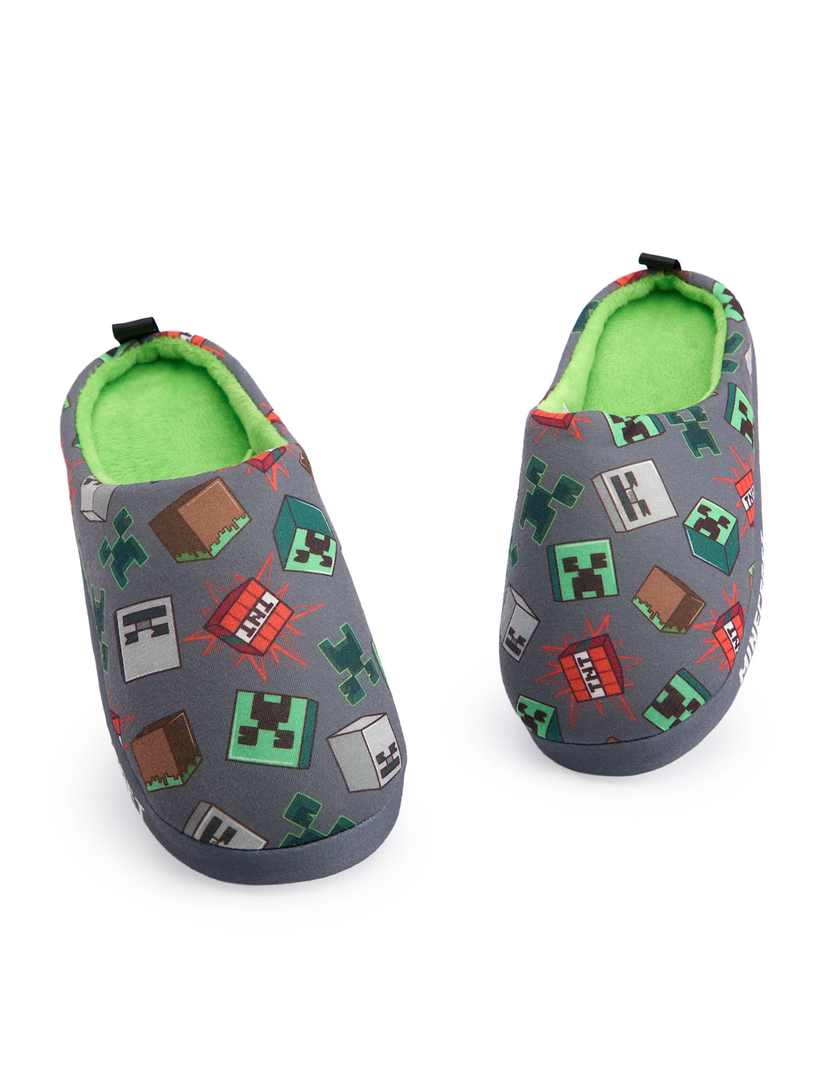 Minecraft Boys Grey Loafer Slippers — Vanilla Underground