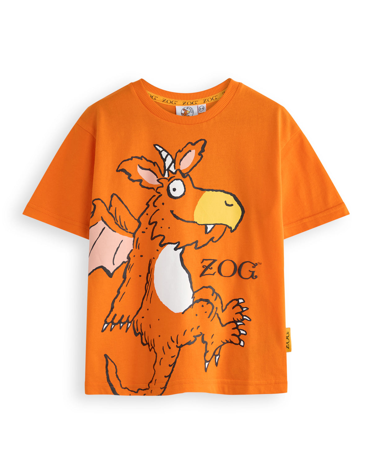 Zog Big Face Unisex Kids Orange Short Sleeved T-Shirt — Vanilla Underground