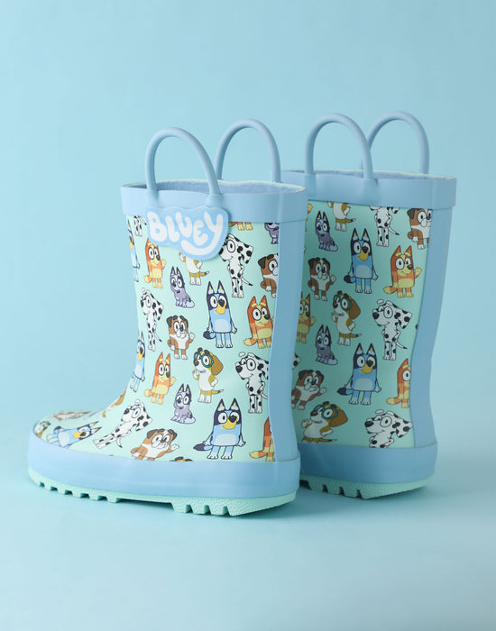 Bluey Unisex Kids Blue Wellington Boots with Handles — Vanilla Underground