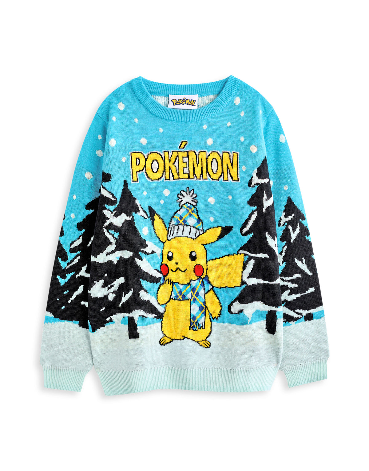 Pokemon Pikachu Boys Blue Christmas Jumper — Vanilla Underground