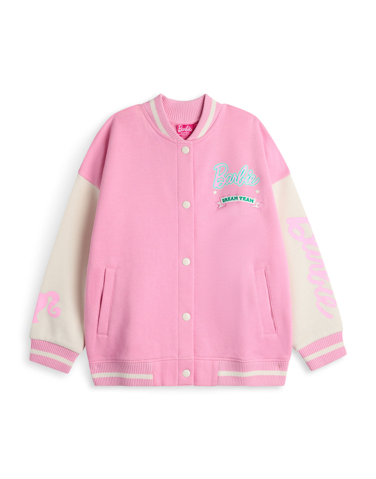 Barbie Dream Team Girls Pink Bomber Jacket — Vanilla Underground