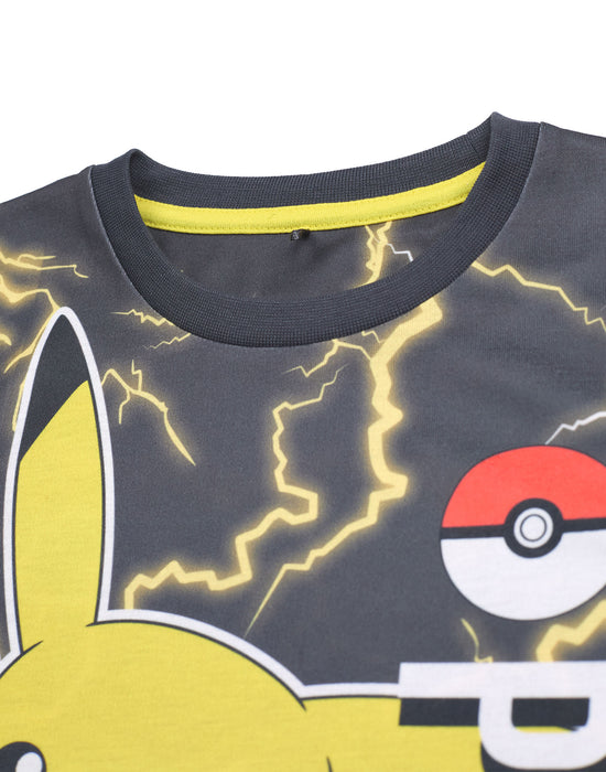 Pokemon Pikachu Boys Black Long Sleeve Long Leg Pyjama Set — Vanilla ...