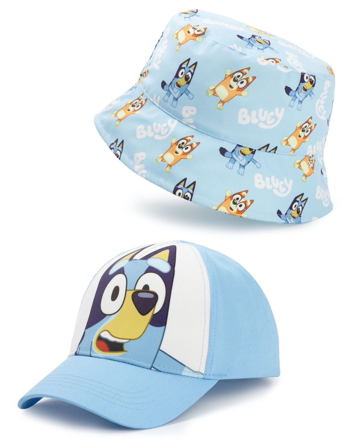 Bluey Kids Blue Bucket Hat & Cap Set — Vanilla Underground
