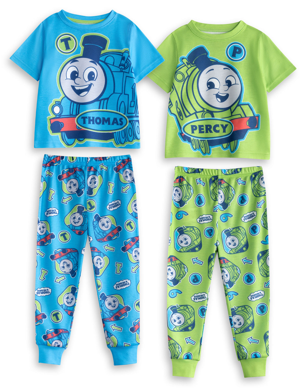 Thomas and Friends Thomas and Percy Boys 2 Pack Long Leg Pyjamas ...