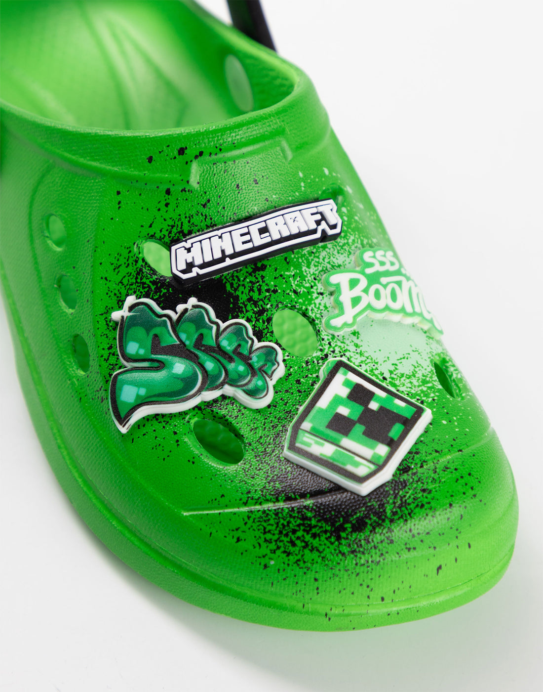 Minecraft Creeper, TNT, Boom Boys Green Clogs — Vanilla Underground
