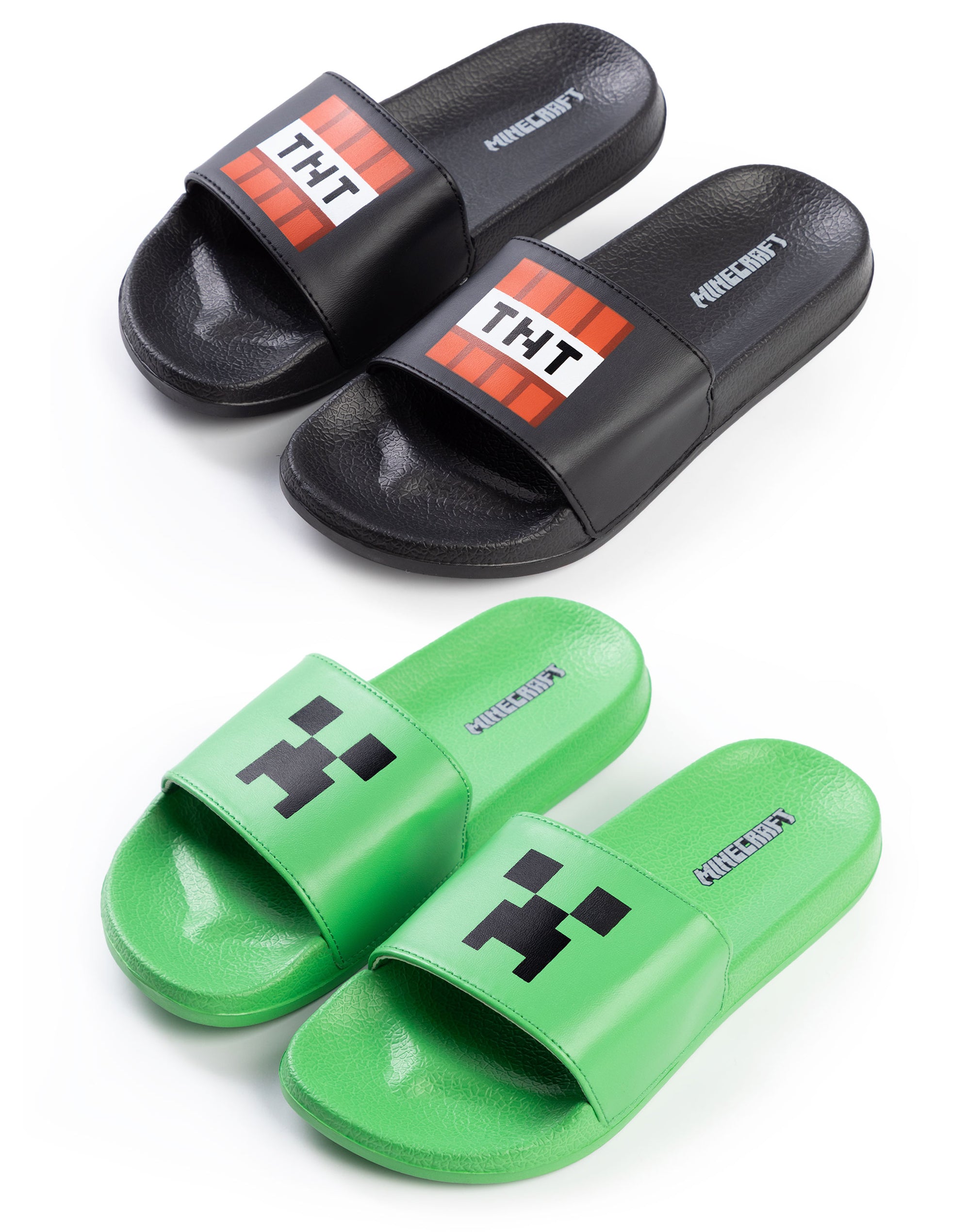 Minecraft Creeper & TNT Boys Multicoloured Sliders — Vanilla Underground