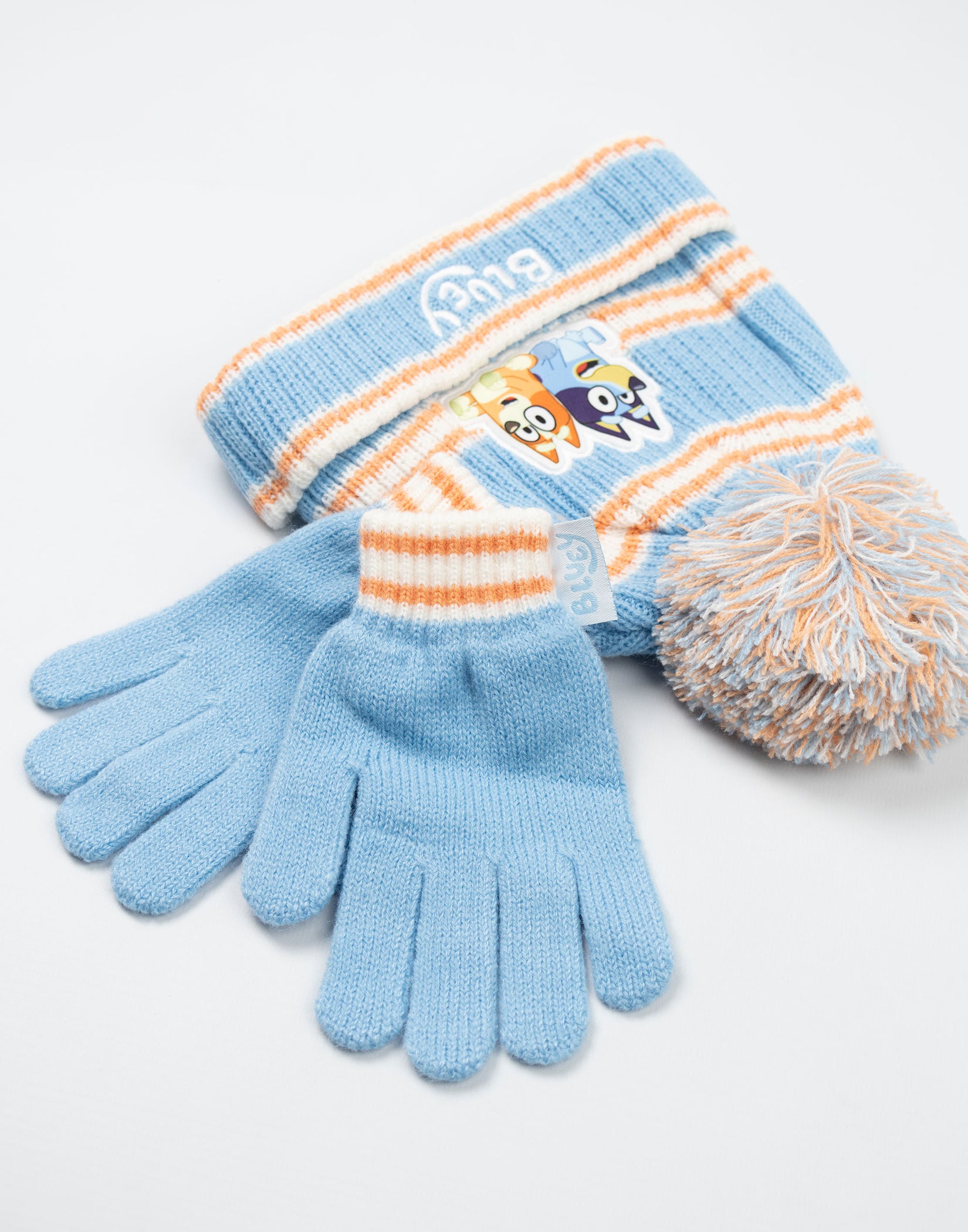 Bluey Character Girls Blue Beanie and Gloves Set — Vanilla Underground