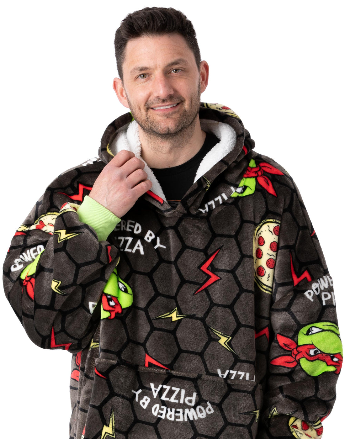 Teenage Mutant Ninja Turtles Men's Grey Blanket Hoodie — Vanilla ...