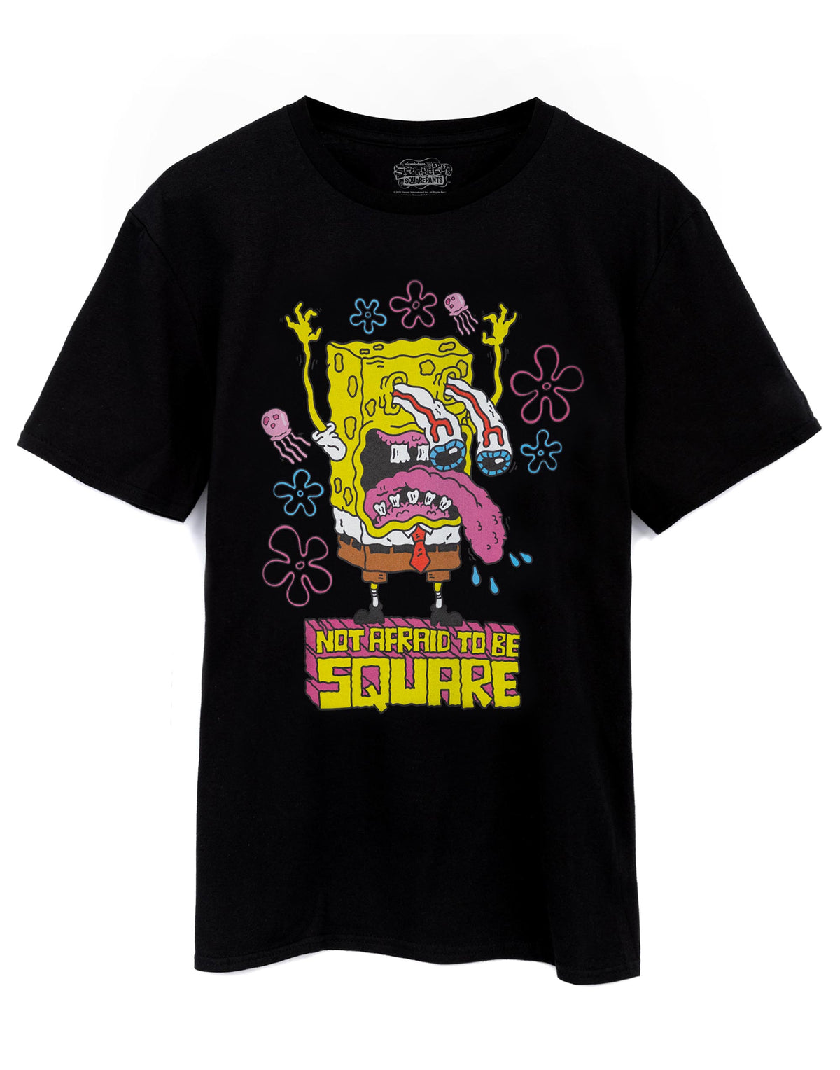 SpongeBob SquarePants Not Afraid to Be Square Men's T-Shirt — Vanilla ...