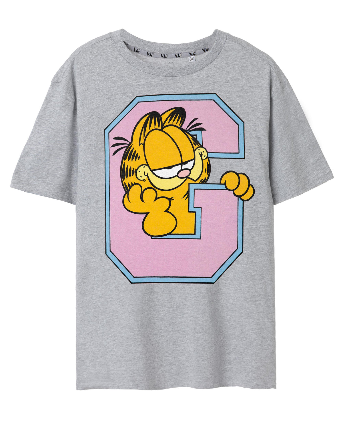 Garfield Collegiate Mens Grey Marl Short Sleeved T-Shirt — Vanilla ...