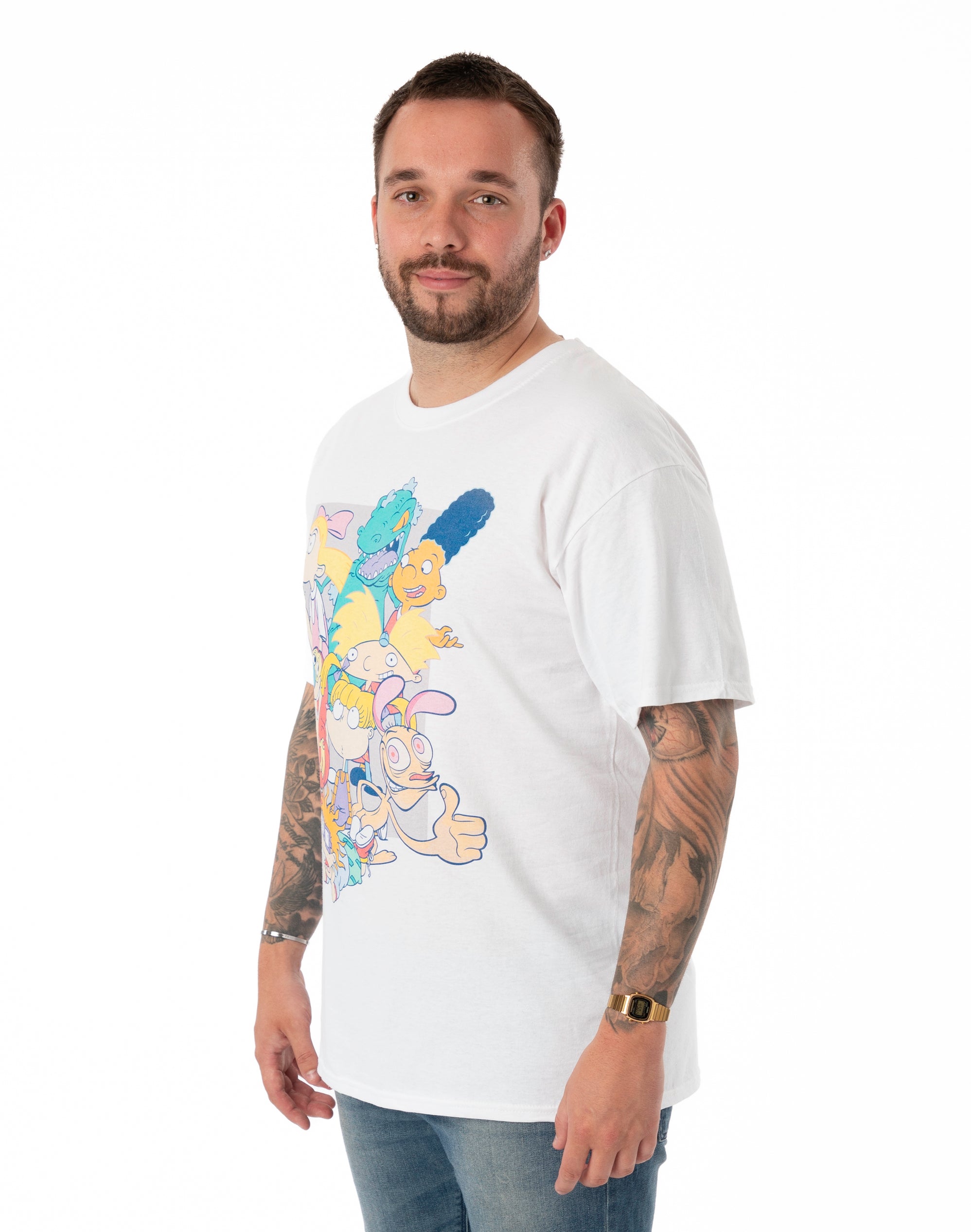 Nickelodeon Classic Nick 90's Mens White Short Sleeved T-Shirt ...